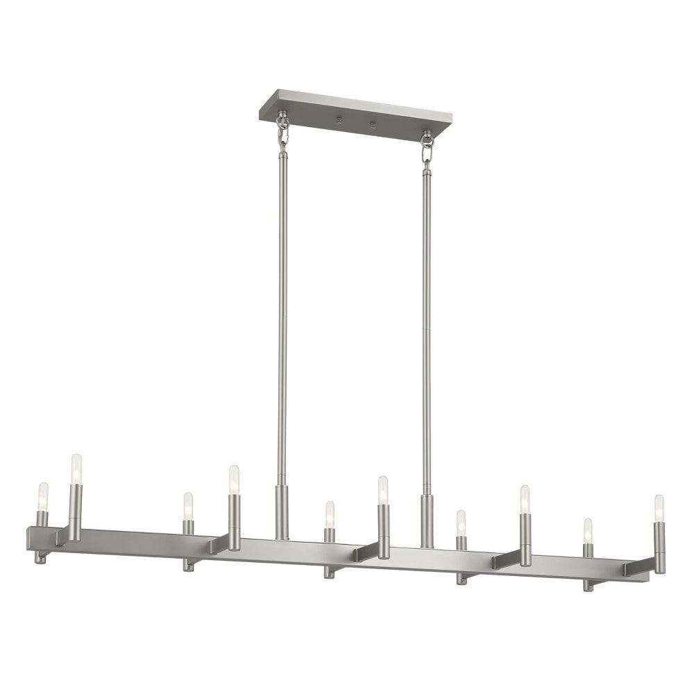 Kichler Lighting - Erzo - 10 Light Linear Chandelier In Mid-Century ...