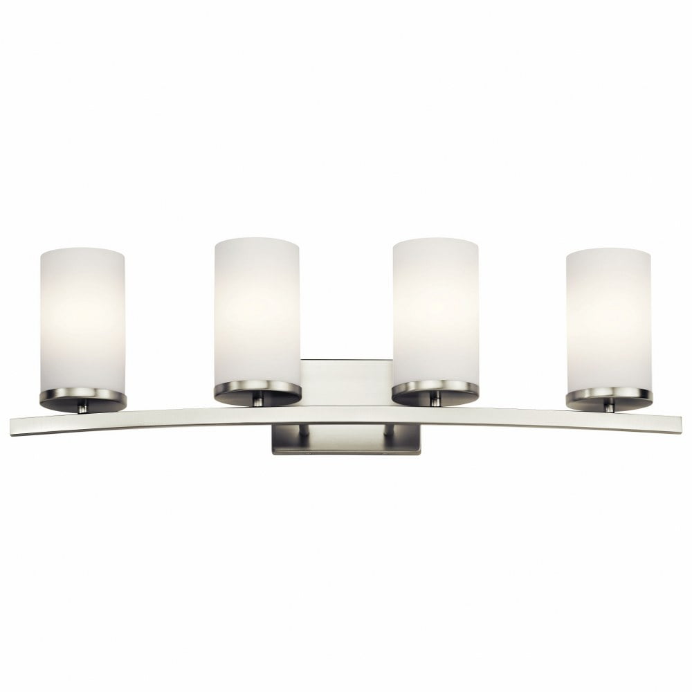 45498NI-Kichler Lighting-Crosby - 4 Light Bath Vanity Approved for Damp ...