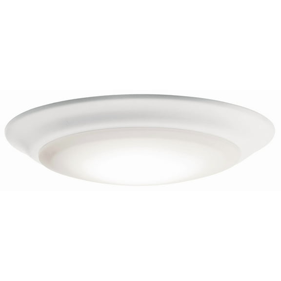 KICHLER 7.5 in. Dimmable 3000K White LED Flush Mount Ceiling Downlight ...