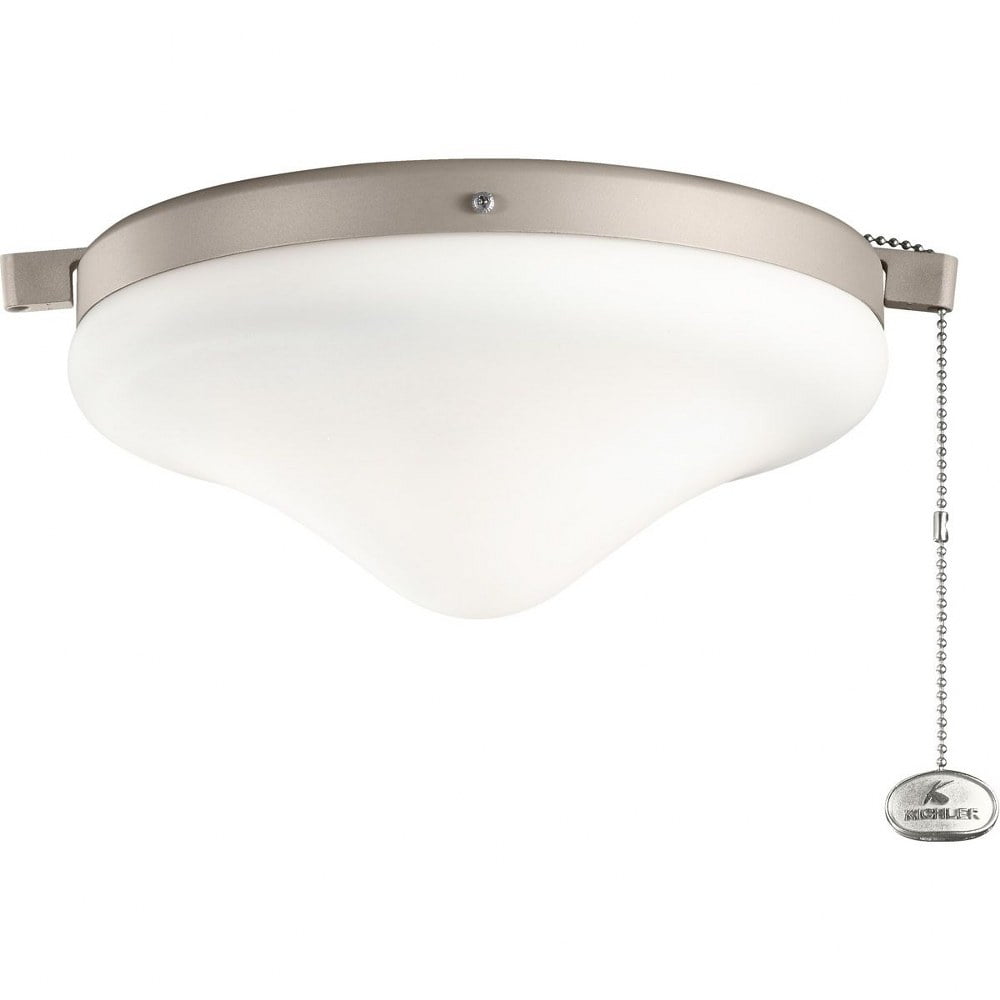 10.25 Inch 9W 2 Led Outdoor Ceiling Fan Light Kit-Antique Satin Silver ...