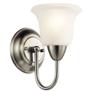 Costway 3-Light Wall Sconce, Modern Bathroom Vanity Light with Clear ...