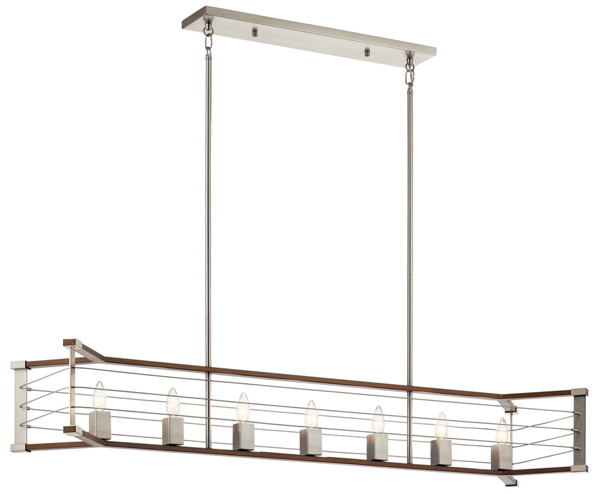 7 Light Linear Chandelier With Vintage Industrial Inspirations 13.5 ...