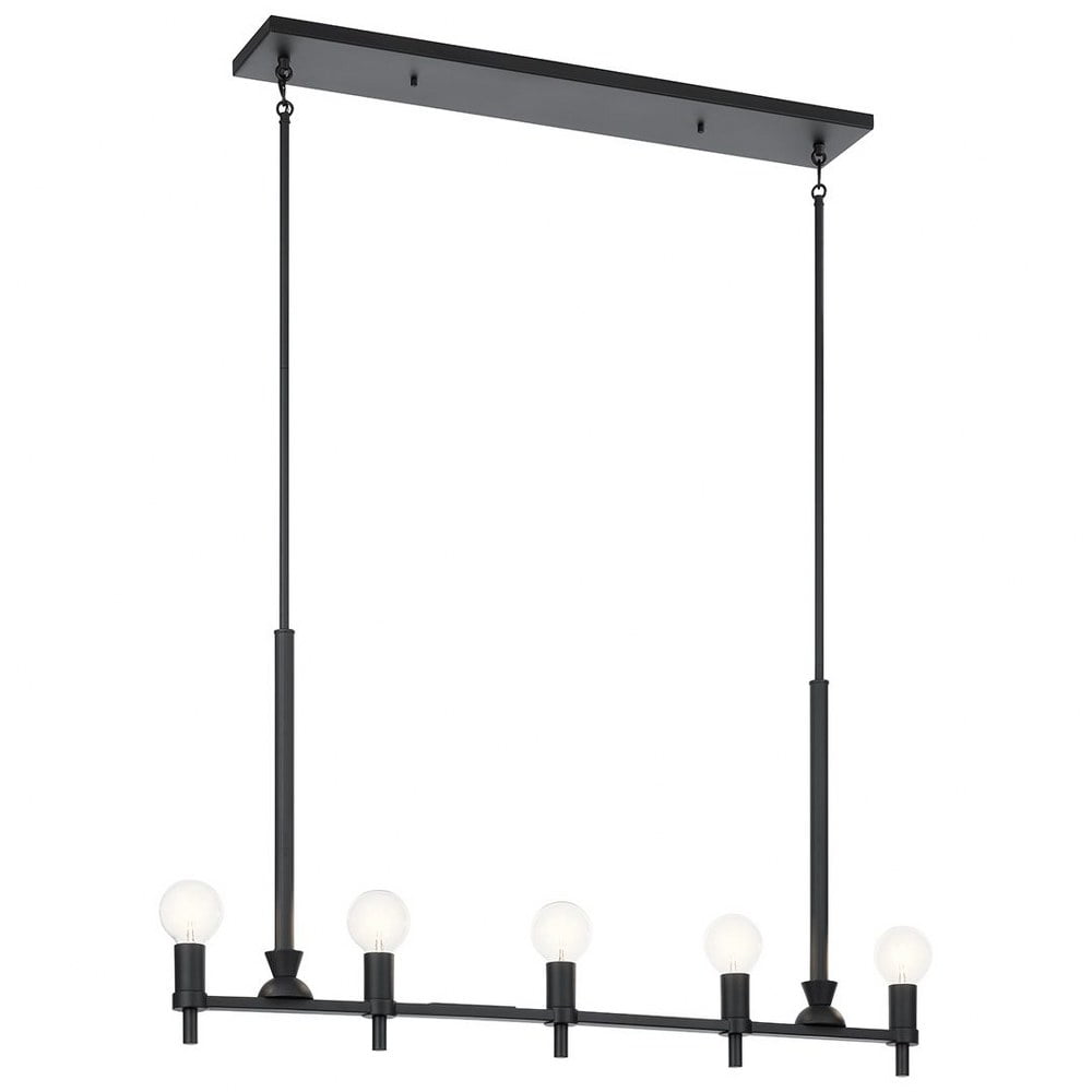 Kichler Lighting - Torvee - 5 Light Linear Chandelier In Art Deco Style ...