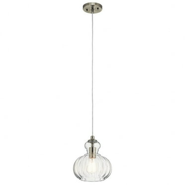 Kichler Winslow 1 Light Black Mini Pendant, Single Metal Ceiling ...