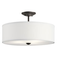 Maxim 12410 Duke 10" Wide Semi-Flush Globe Ceiling Fixture - Black ...