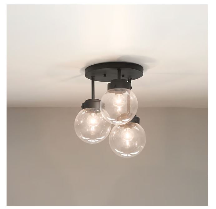 Kichler Strabo 3-Light 12-in Gloss Black Semi Flush Mount Light ...