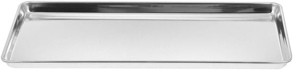 Kichvoe Stainless Steel Serving Platter Rectangle Dinner Plate Barbecue ...