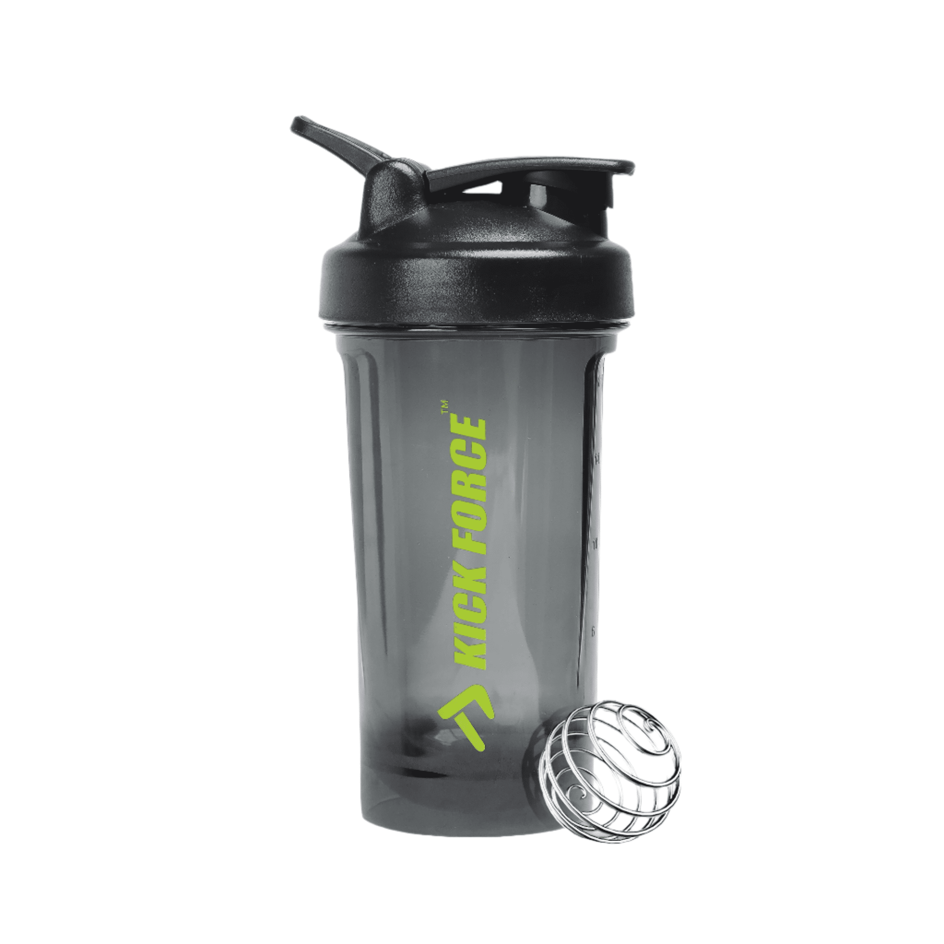 Kick Force Protein Shaker 20oz Black Blender Shaker Bottle Stainless ...