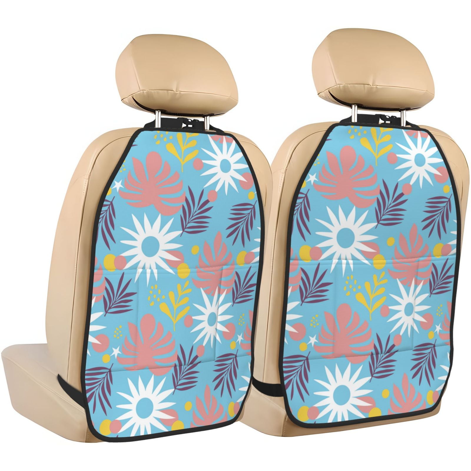 Kick Mats with Backseat Car Organizer 2 Pack - Summer Foliage ...