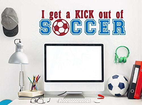 Kick Out of Soccer Wall Decals Stickers Vinyl Lettering Art Sports Boy ...