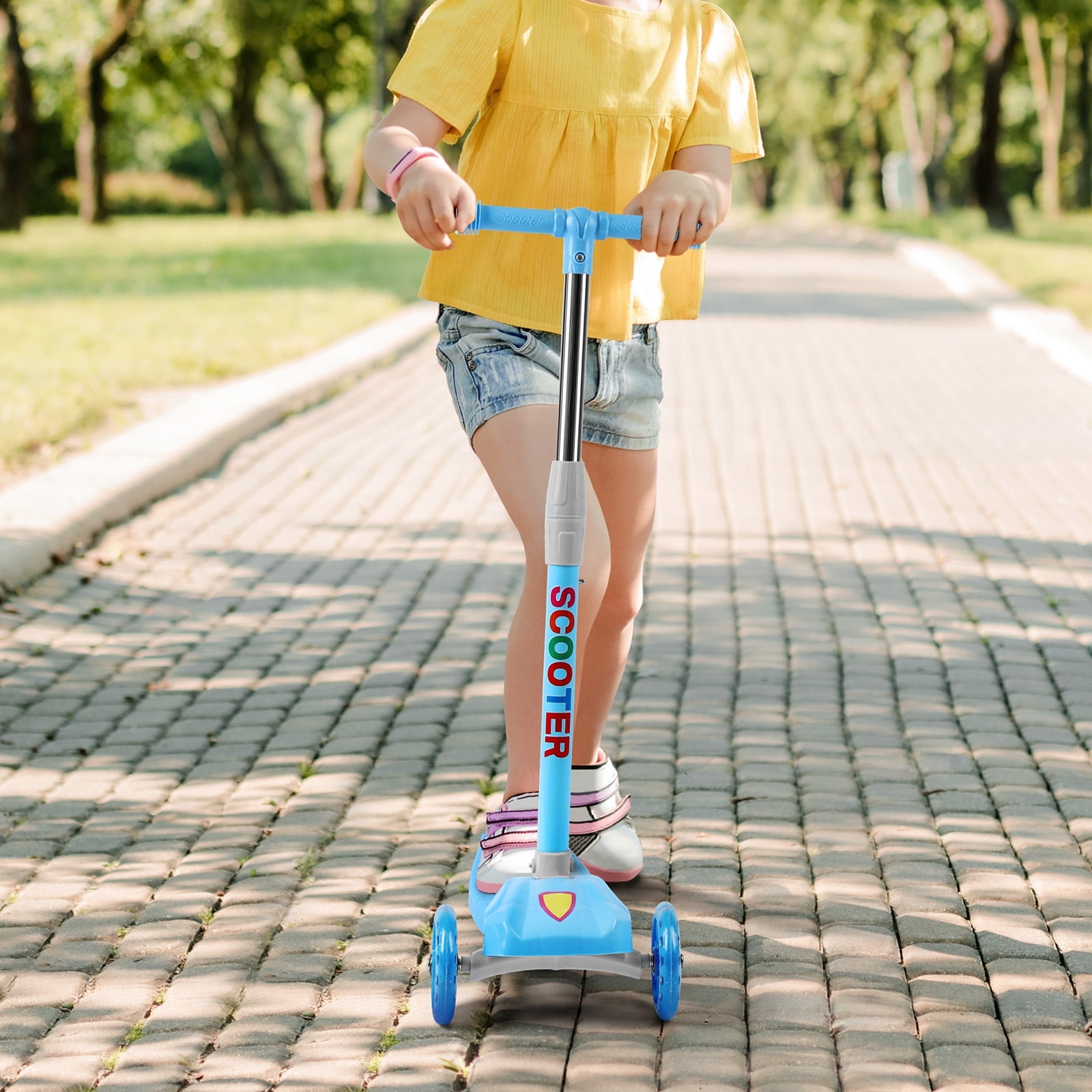 Kick Scooter for Kids, Lightweight and One-Click Foldable Design ...
