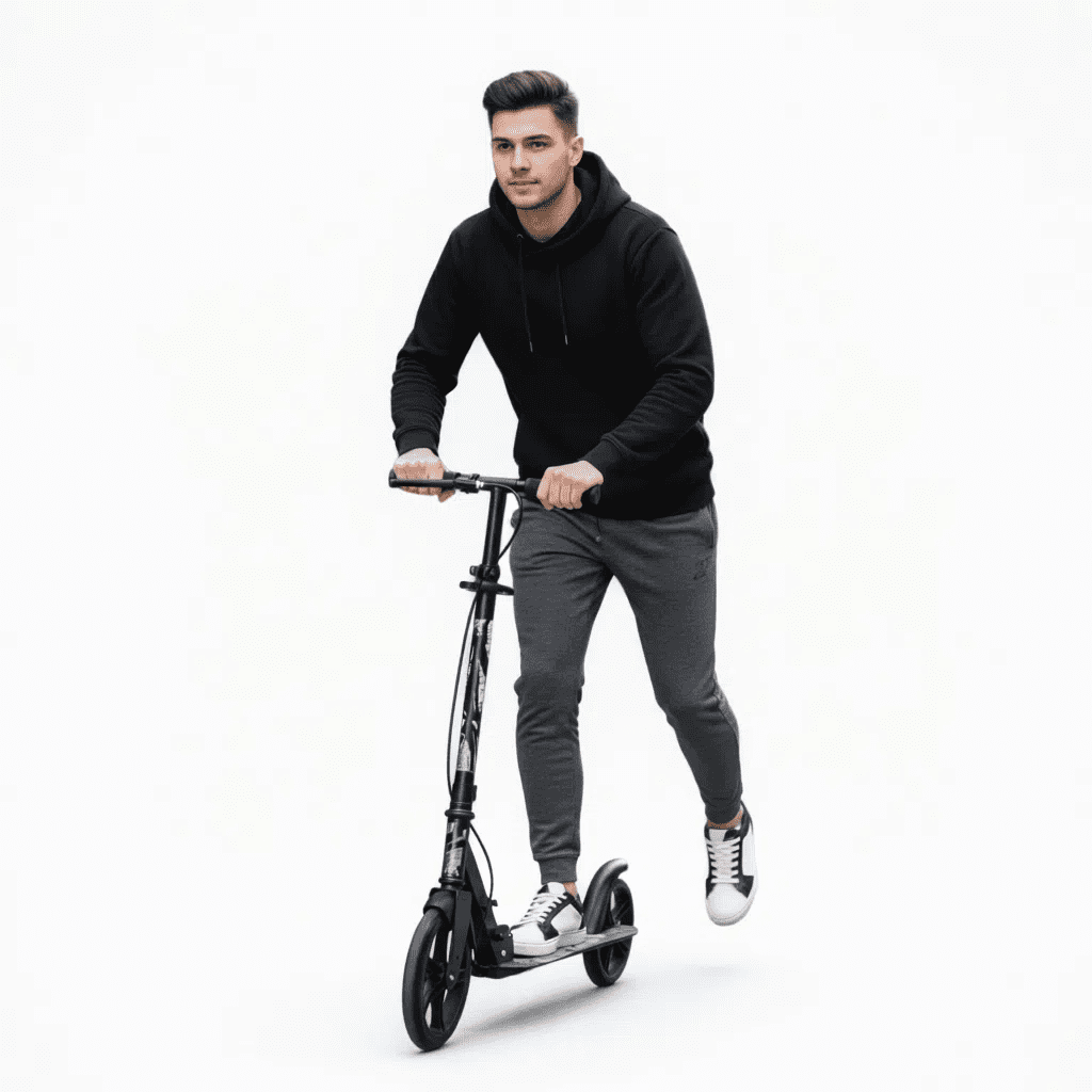 Kick Scooter for Adults – Foldable Design with 9-Inch Big Wheels ...