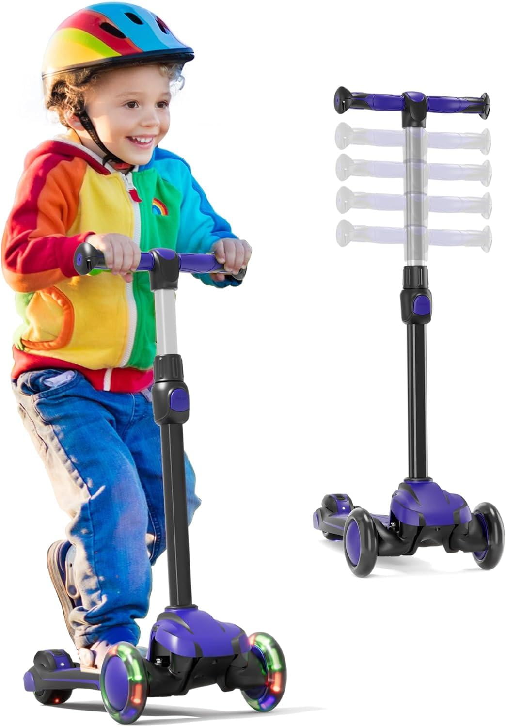 Kick Scooter for Kids, Wheel with Brake, Adjustable Height Handlebar ...