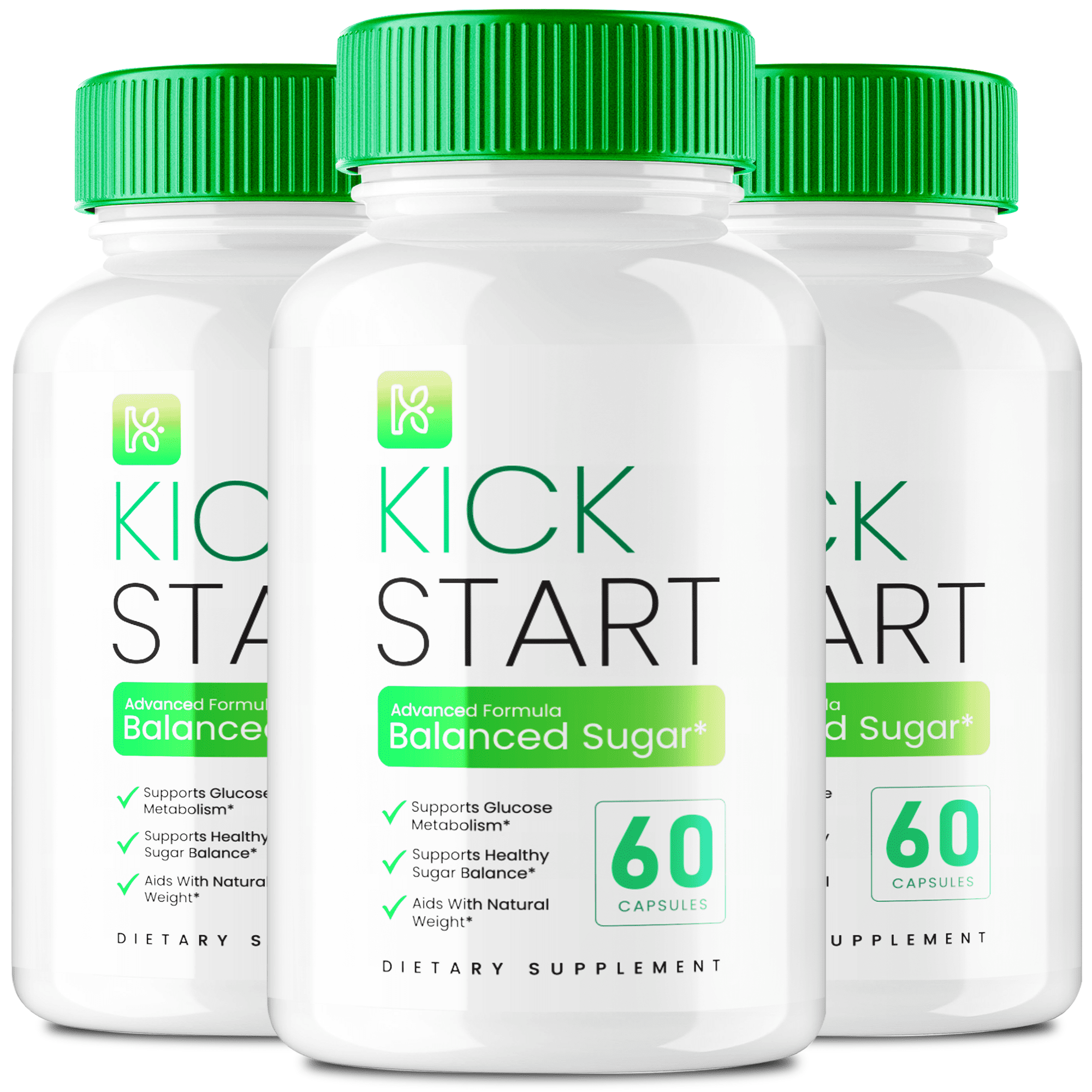 Kick Start Capsules, Kick Start Balanced Sugar Supplement Pills ...