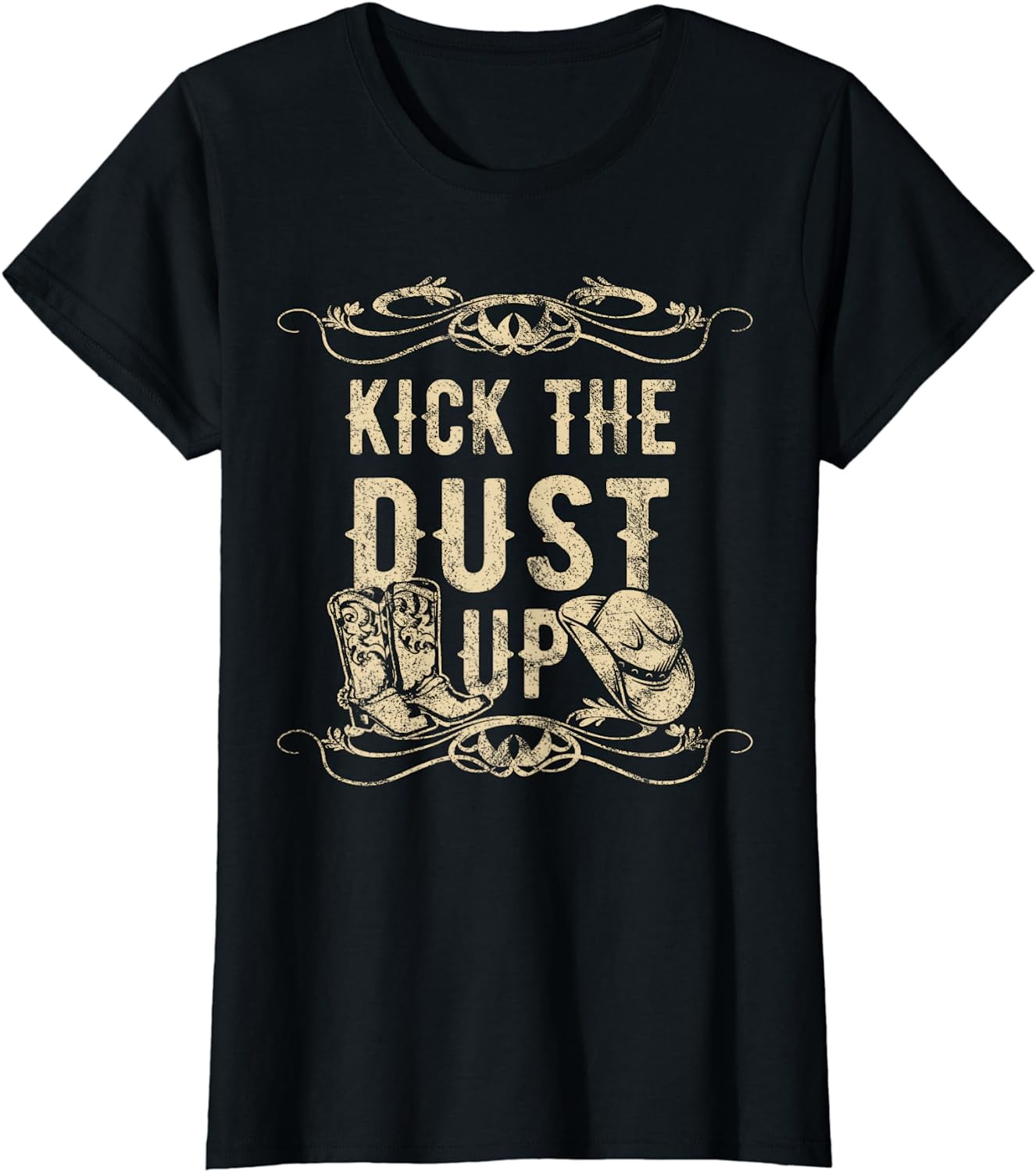 Kick The Dust Up Shirt Country Vintage Tee For Dancers - Walmart.com