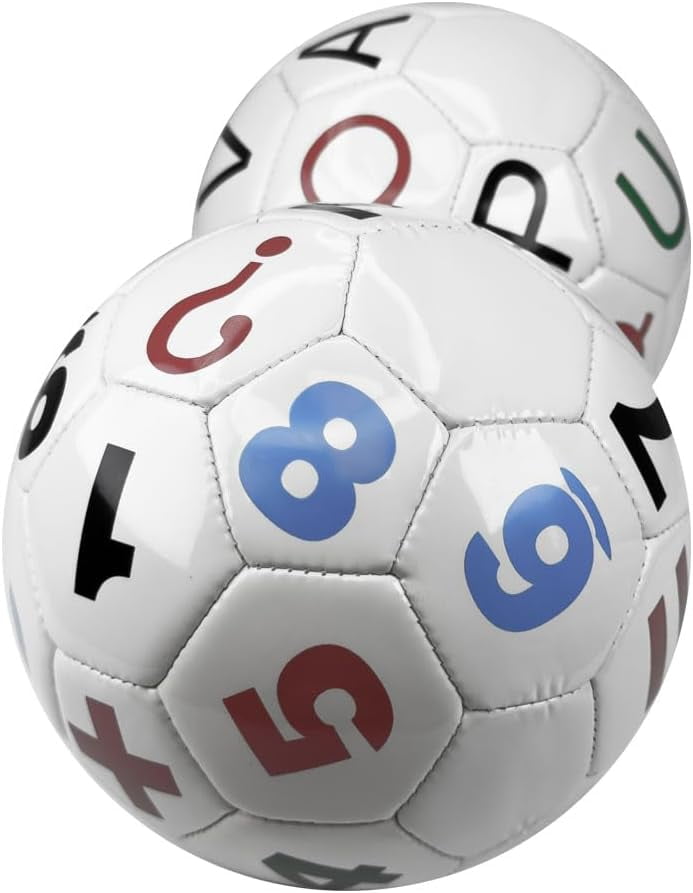 Kick and Learn Mini Soccer Ball with Colorful Learning Designs for ...