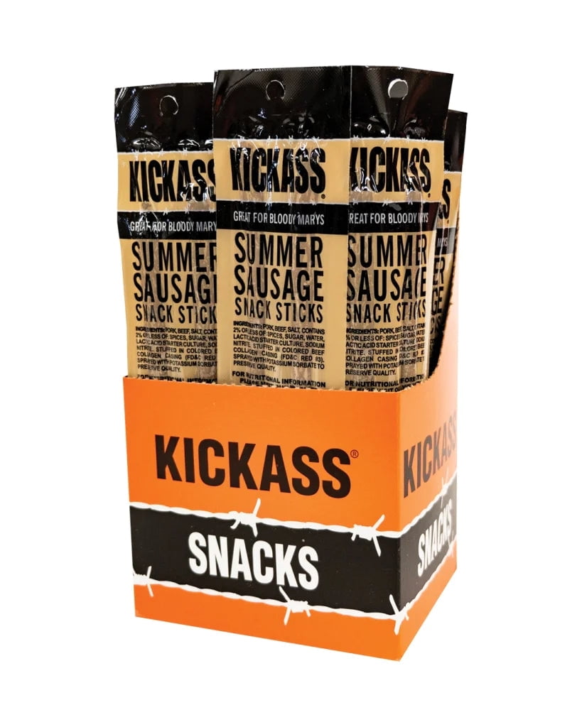Kickass Summer Sausage Twin Pack Snack Sticks 16ct Case - 32 Jerky ...