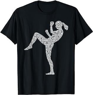 Kickboxer Typography - Kickboxing Mixed Martial Arts Boxing T-Shirt ...