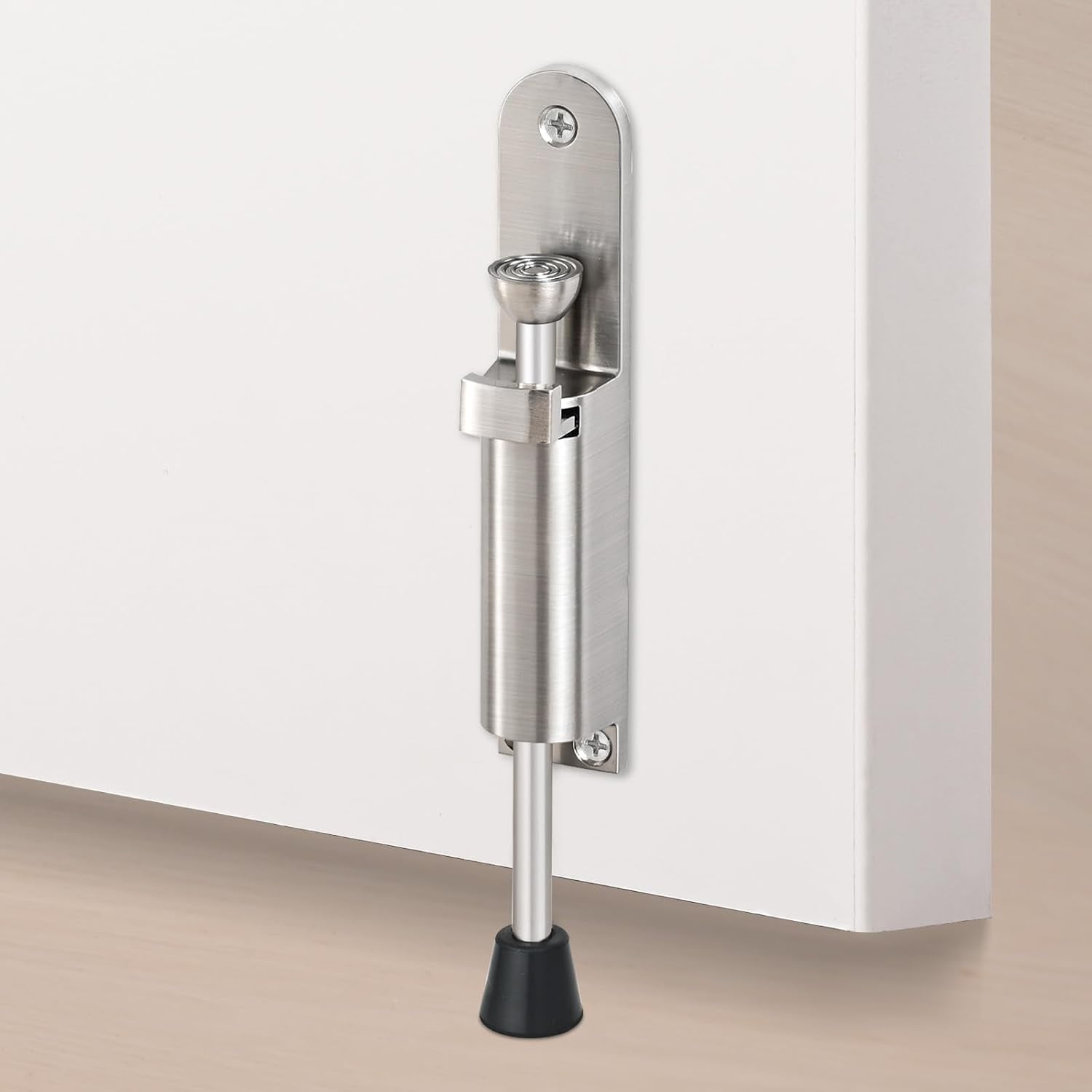 Kickdown Door Stopper Heavy-Duty Adjustable Spring Loaded Telescopic ...