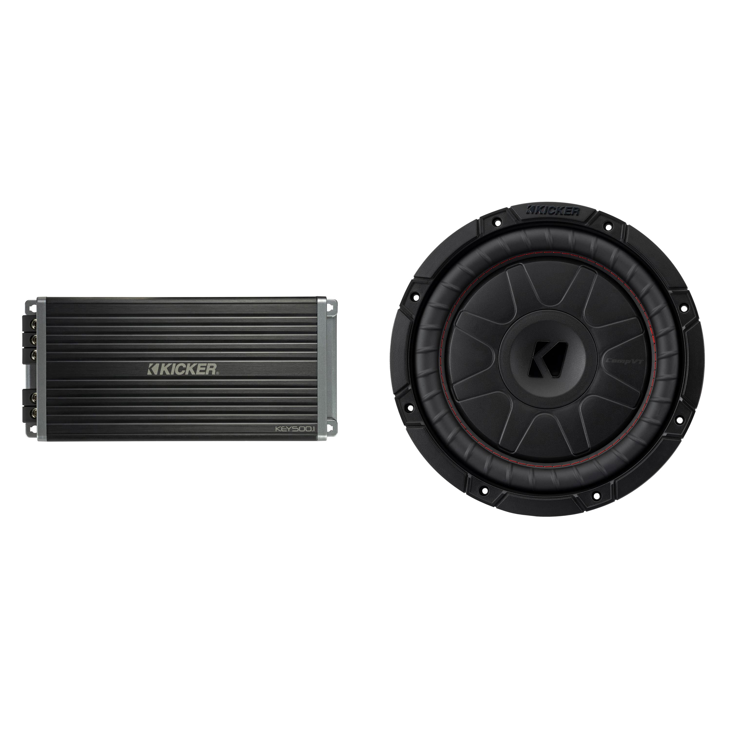 Kicker 10 Inch CVT Thin Woofer Includes 52CVT102 Package with 47KEY5001 ...