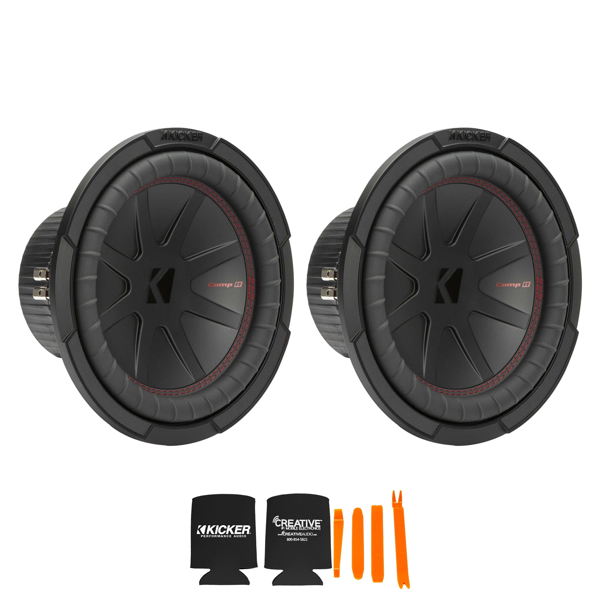 Kicker 10 Inch Comp R Woofer Includes Two 48CWR102 Virtual 2 ohm ...