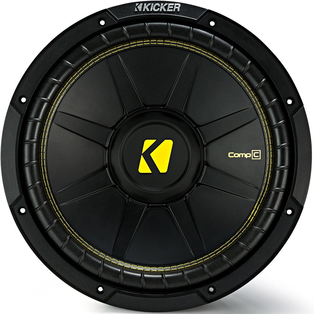 Kicker 10 Inch CompC 500 Watt 4 Ohm Single Voice Coil SVC Subwoofer ...
