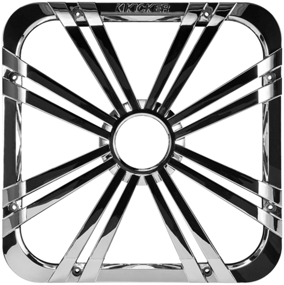Kicker 10-inch (25cm) Square Subwoofer Grille for 11S10L7,LED, Chrome ...