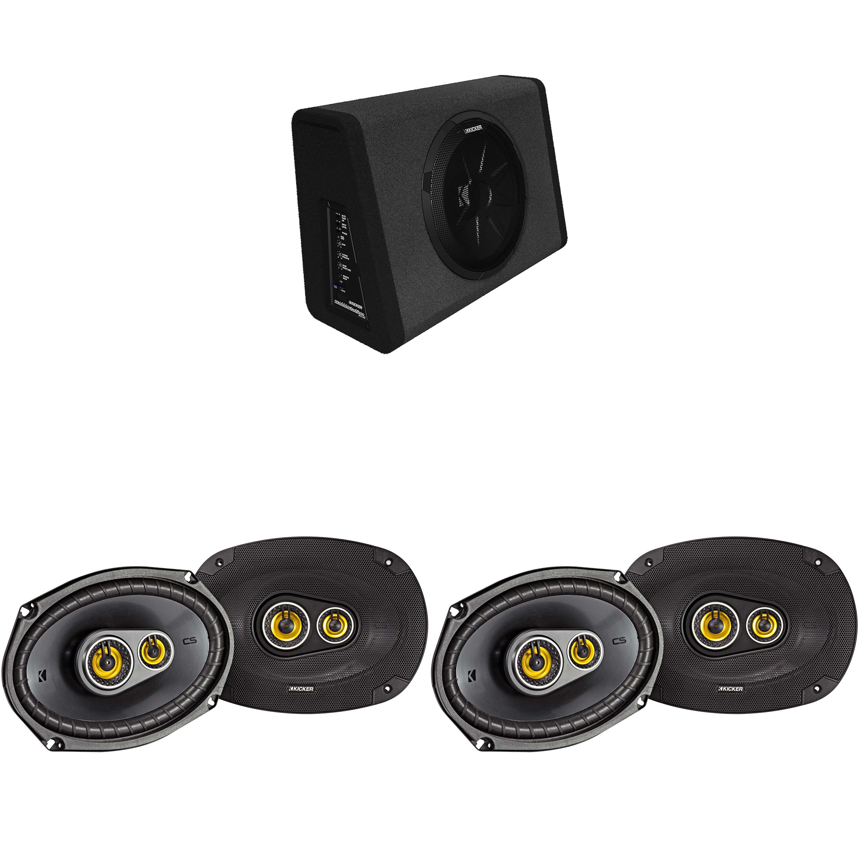 Kicker 11PT250 Powered Sub Enclosure & (2) 46CSC6934 6x9" Bundle ...