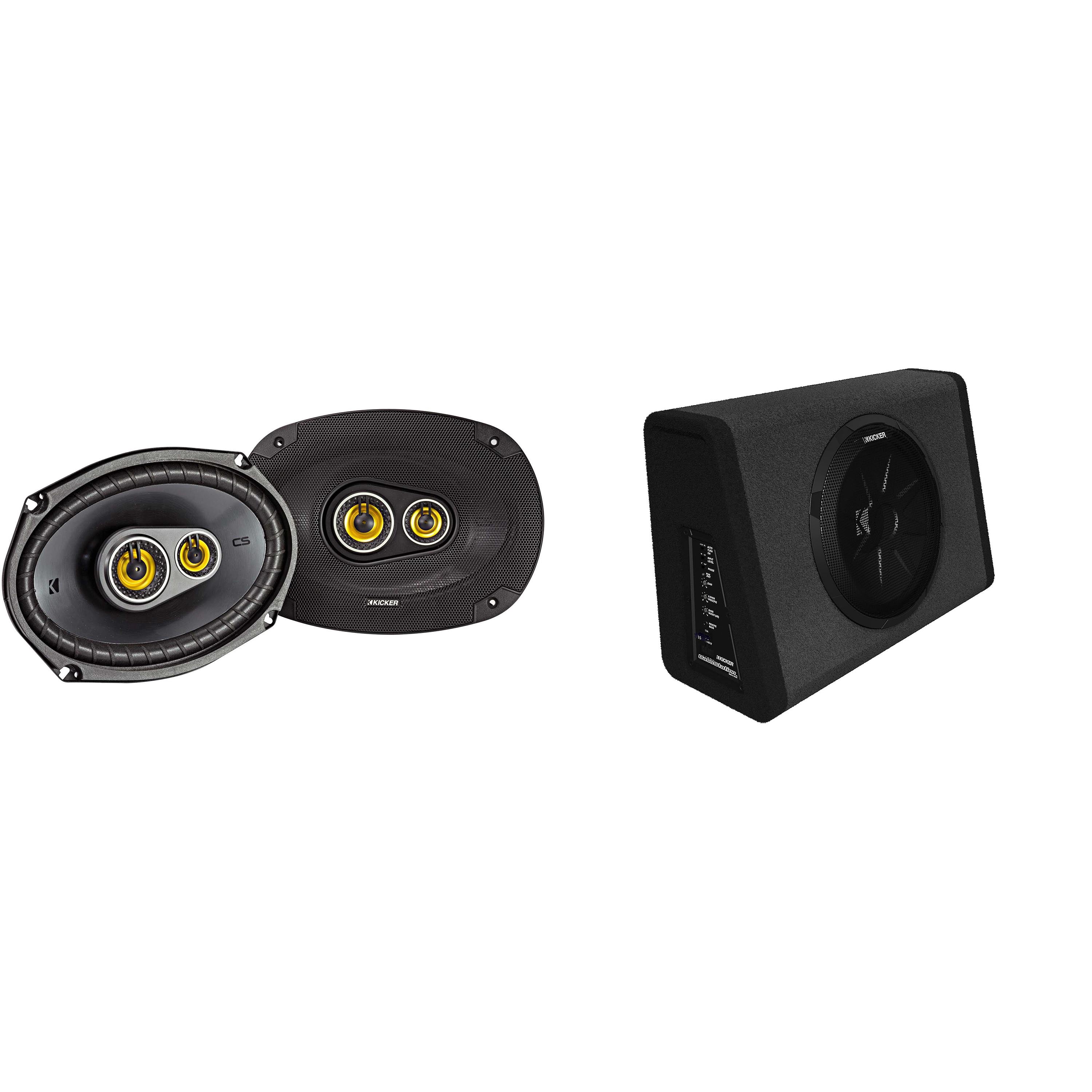 Kicker 11PT250 Powered Sub Enclosure & 46CSC6934 6x9" Bundle - Walmart.com