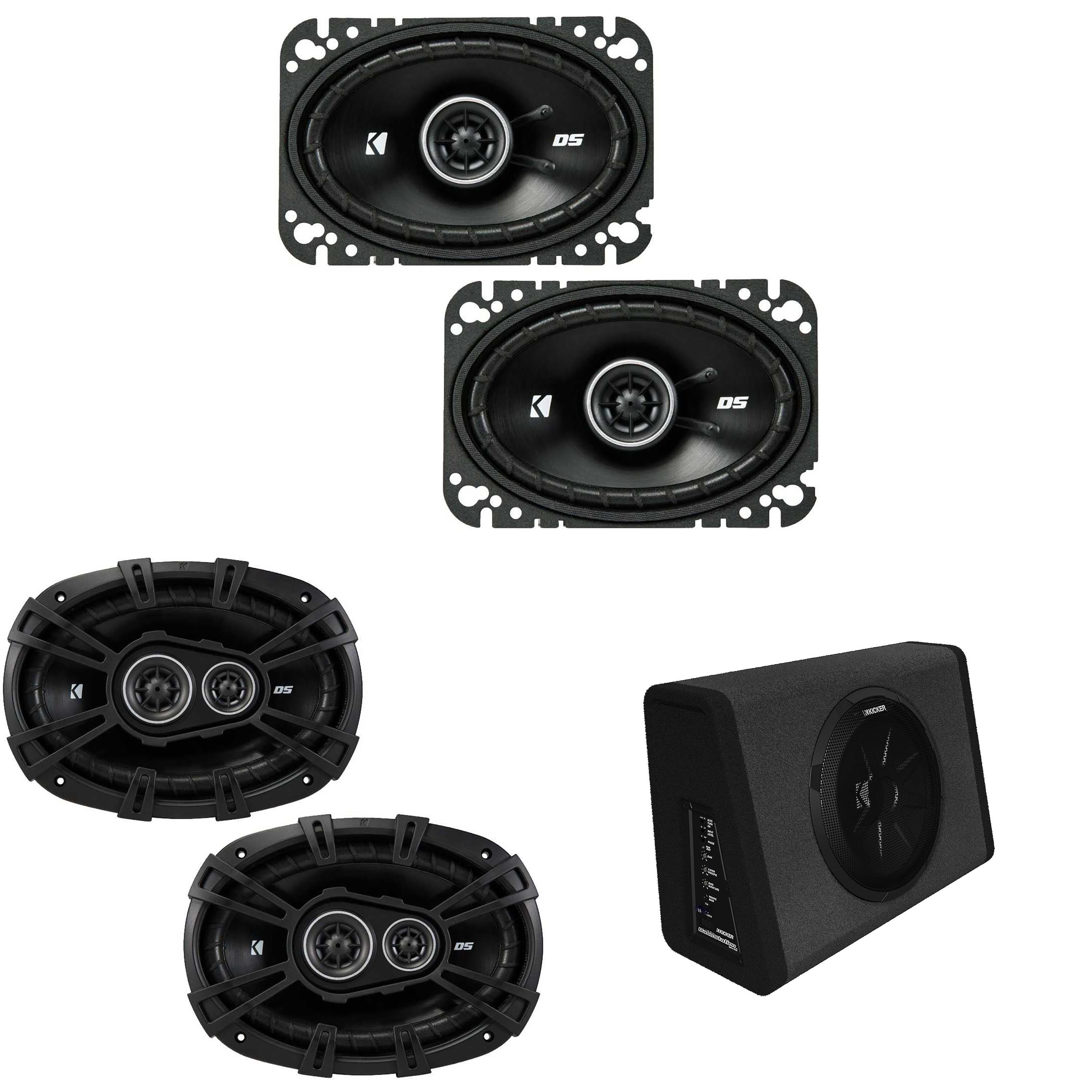 Kicker 11PT250 Truck Enclosure & DSC69304 DS-Series 6x9" & 43DSC4604 4x6" Bundle - Walmart.com