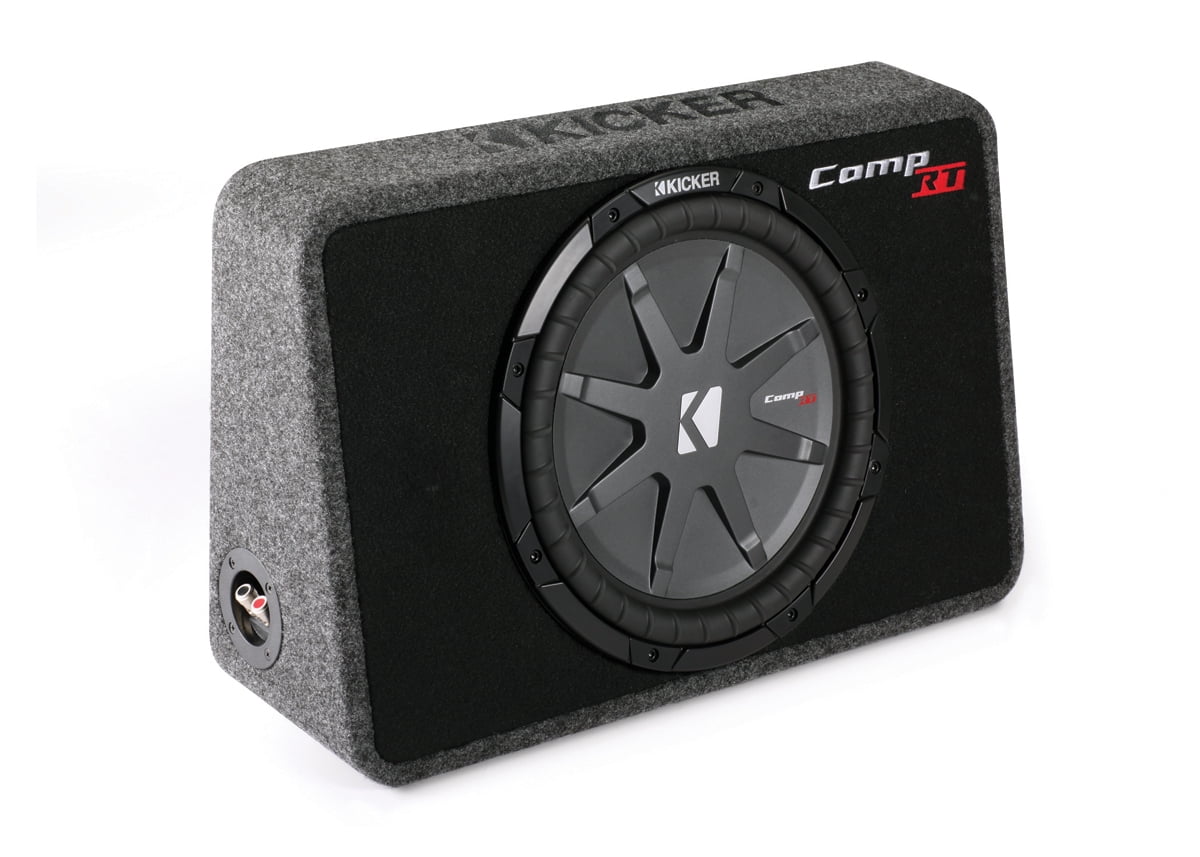 Kicker 12 Inch 800 Watt TCompRT Subwoofer Slim Loaded Sub Enclosure ...