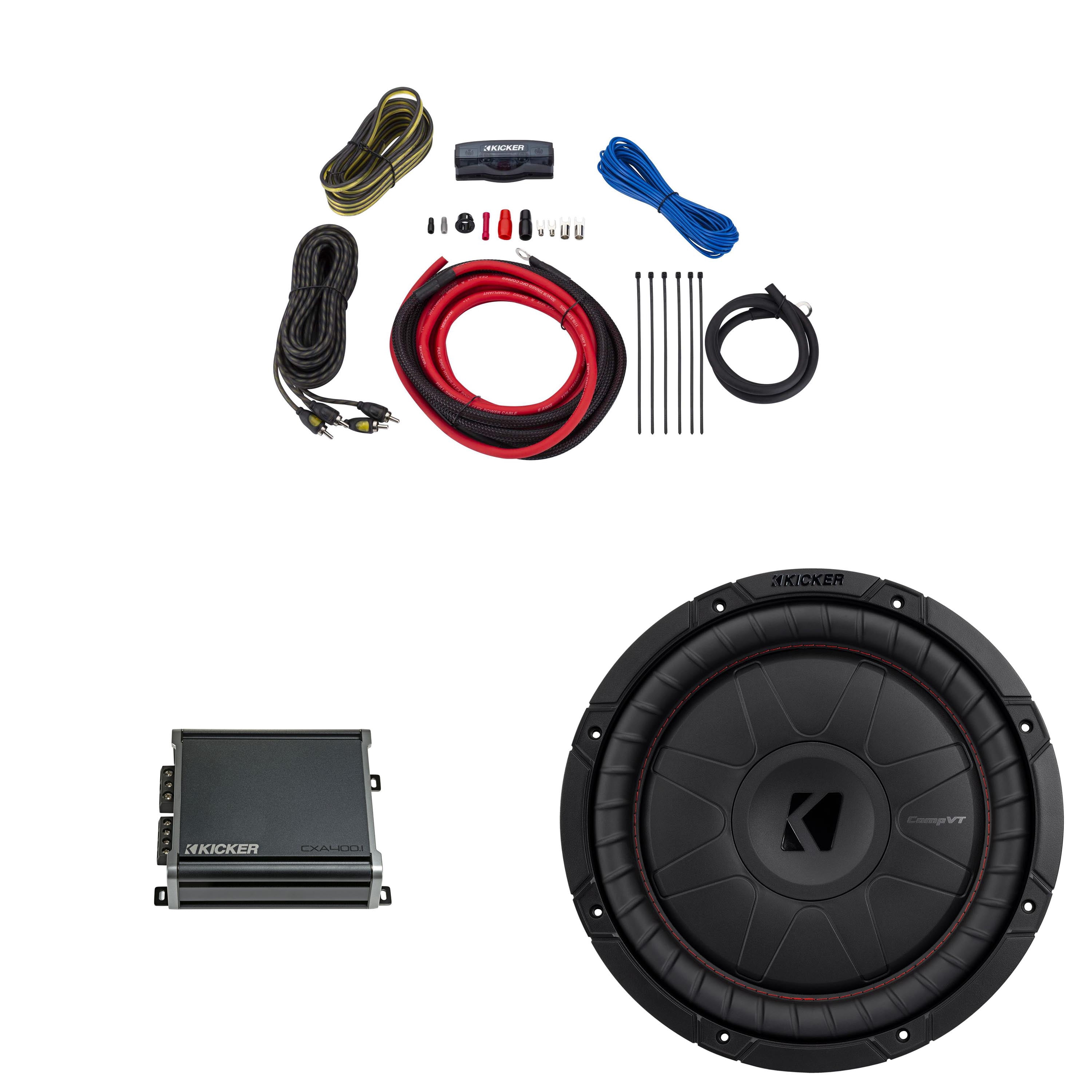 Kicker 12 Inch CVT Thin Woofer Includes 52CVT122 Package with 46CXA4001 ...