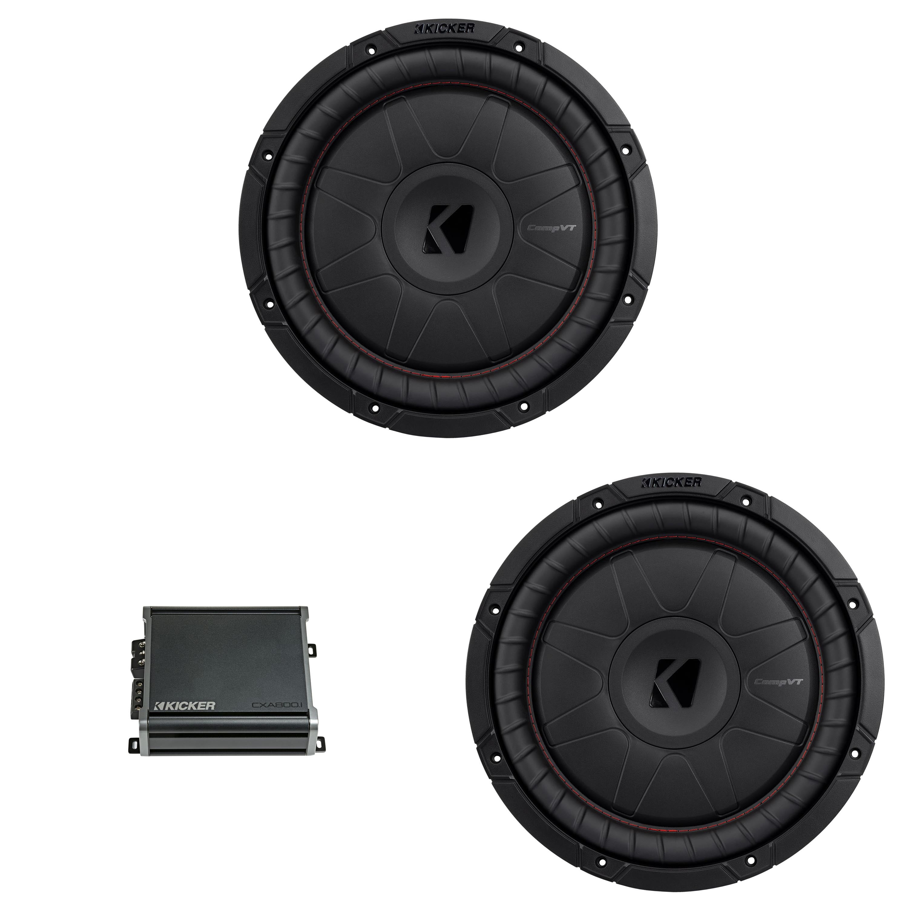 Kicker 12 Inch CVT Thin Woofer Includes Two 52CVT124 Package with ...