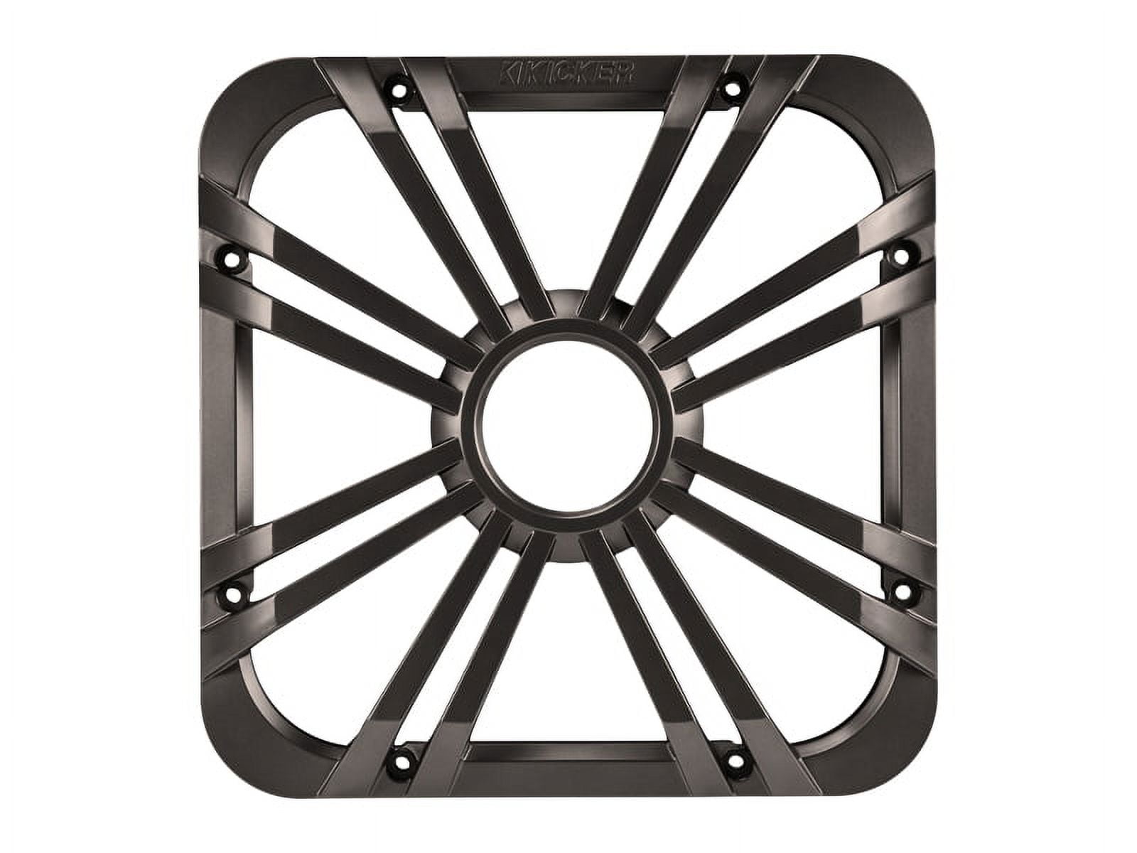 Kicker 12-inch Square Subwoofer Grille with LED Lights, Charcoal ...