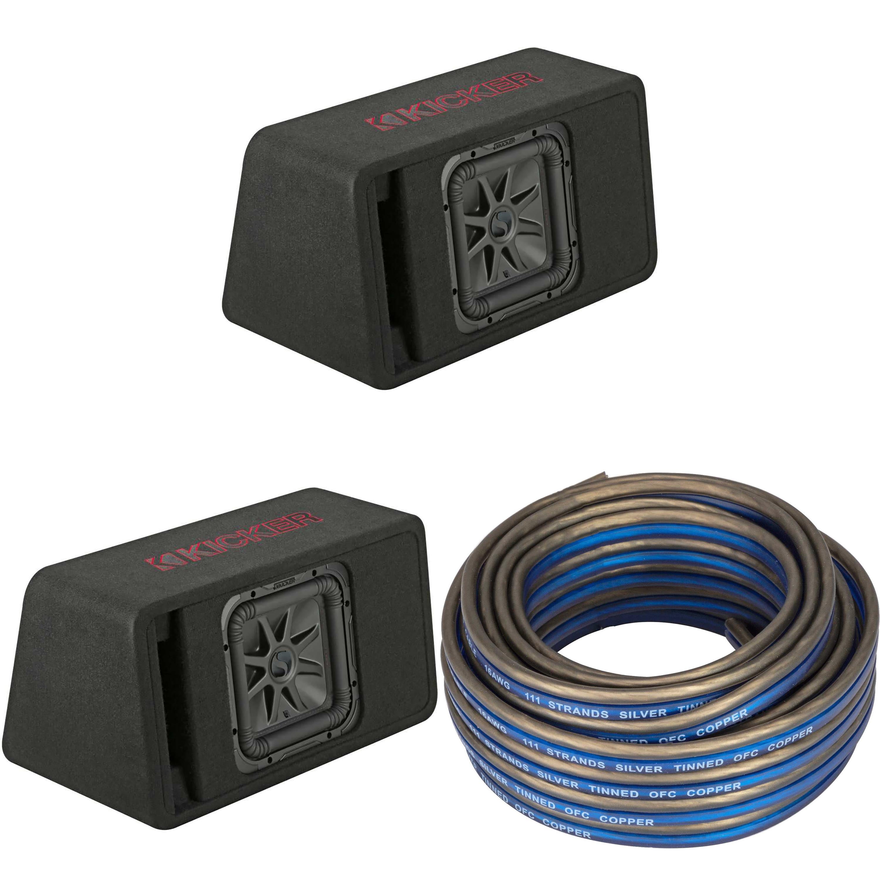 Kicker (2) 45VL7R102 Single 10" L7R Loaded Vented Enclosure - 500 Watts ...