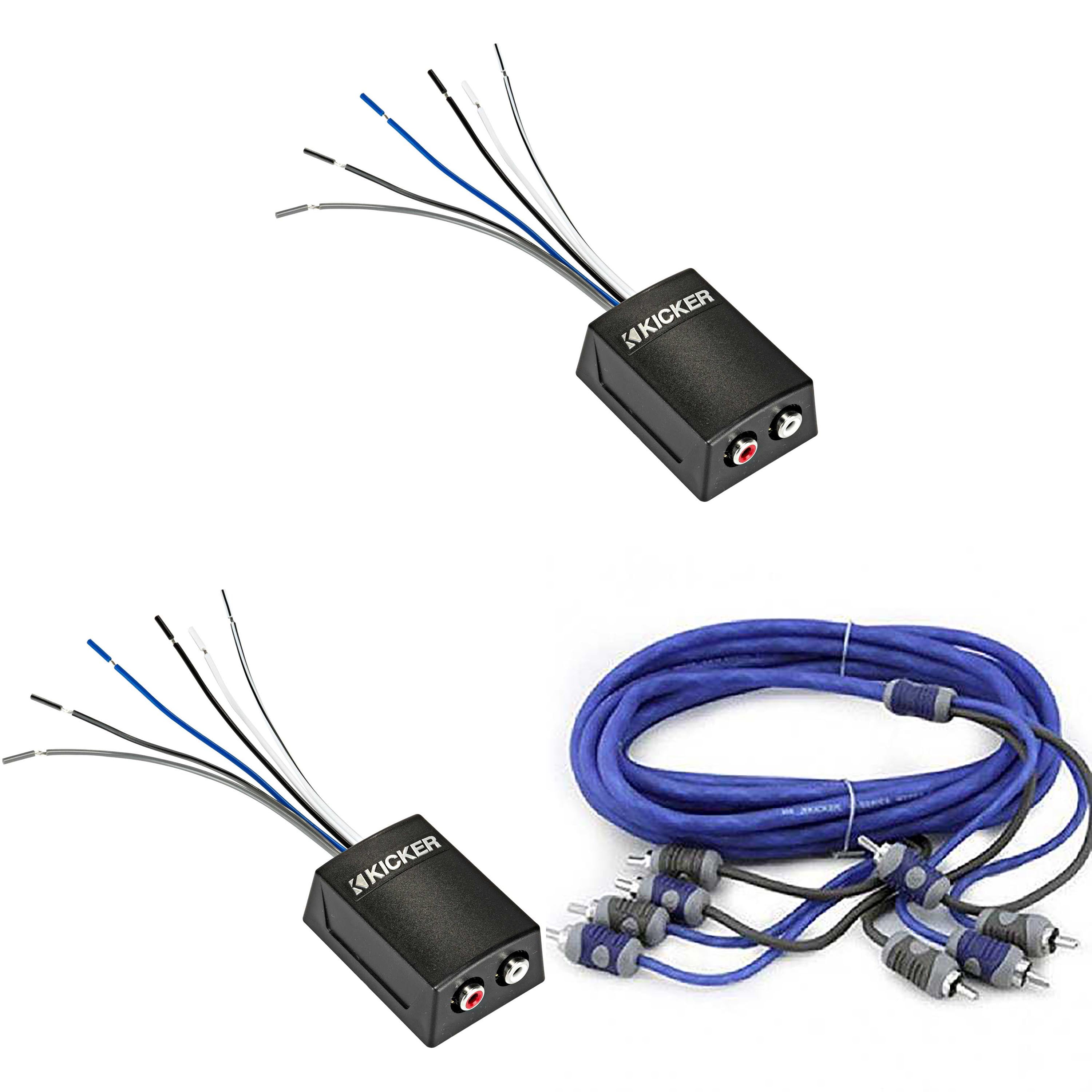 Kicker (2) 46KISLOC2 K-Series Stereo Line-Output Converter w/ Remote ...