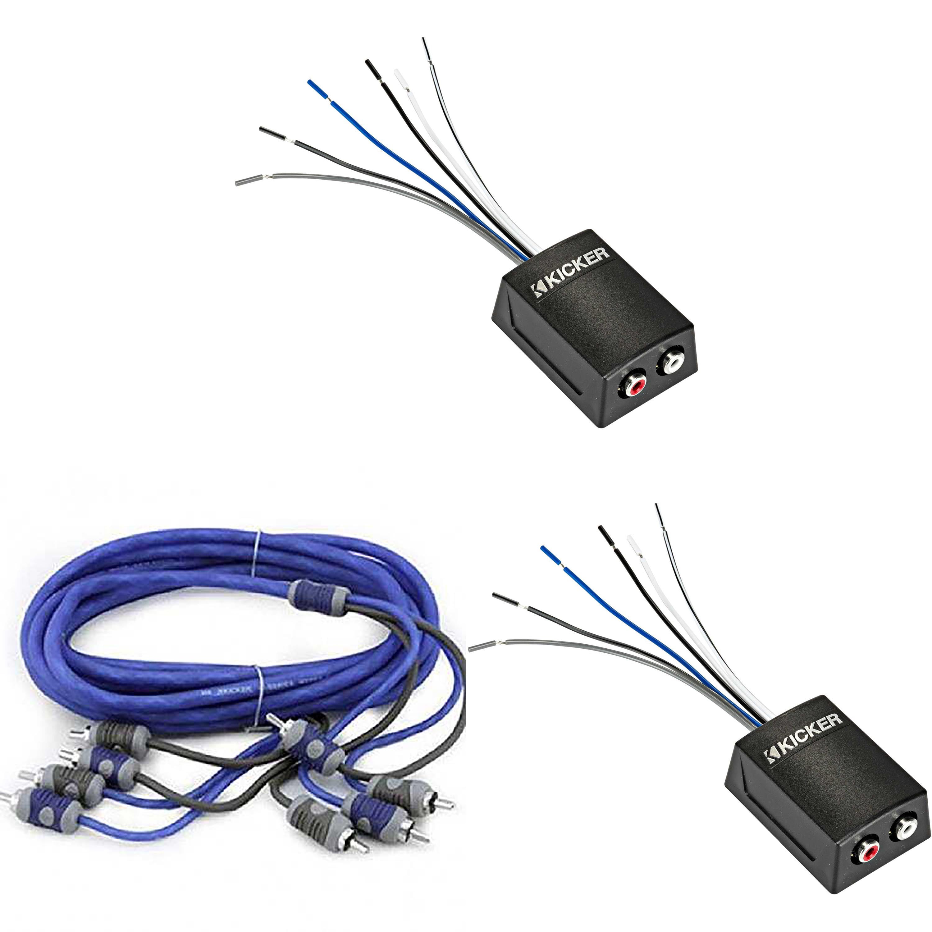 Kicker (2) 46KISLOC2 K-Series Stereo Line-Output Converter w/ Remote ...