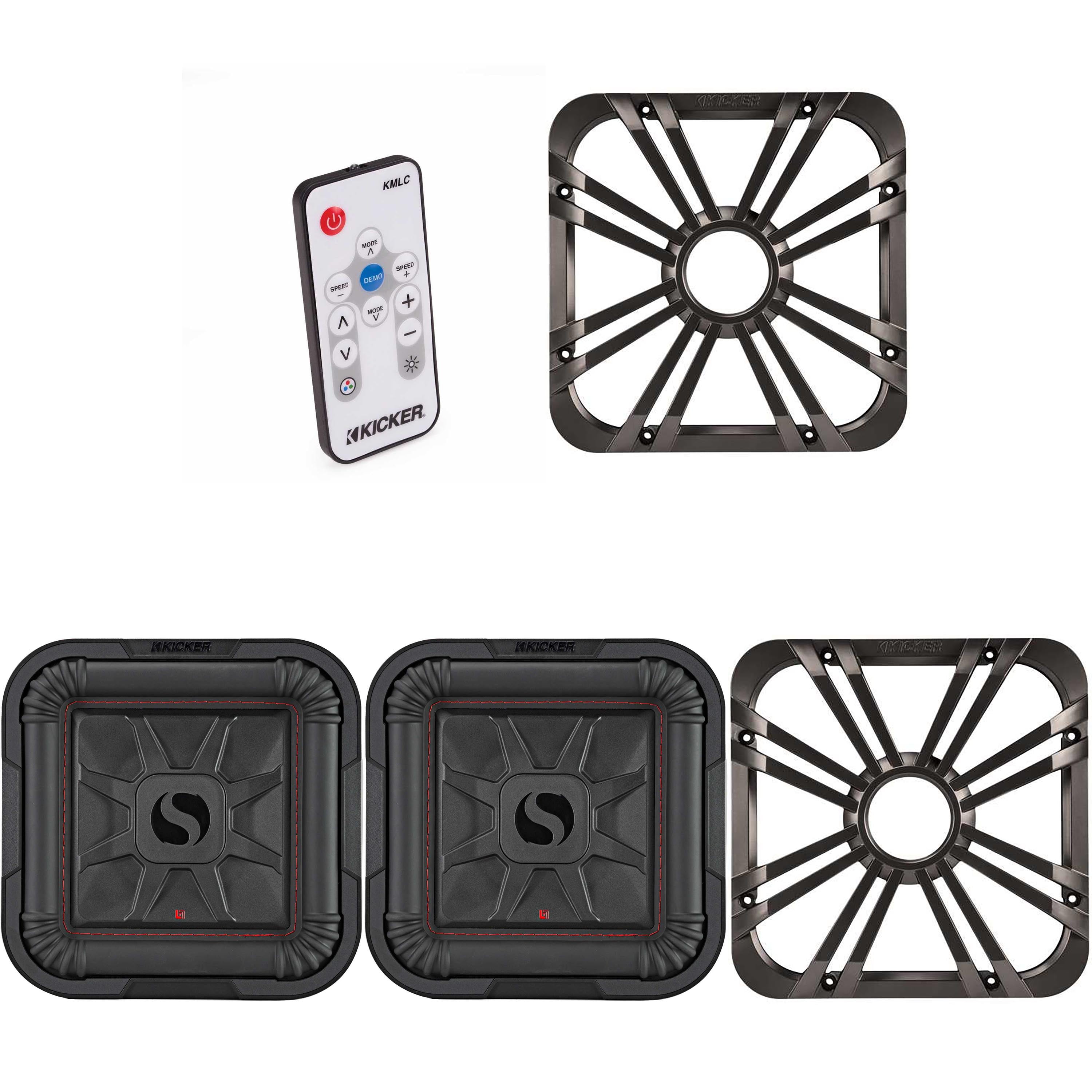 Kicker (2) 46L7T102 L7T L7-Thin 10-Inch (25cm) Subwoofer, Dual Voice Coil, 2-Ohm, 500 Watt w ...