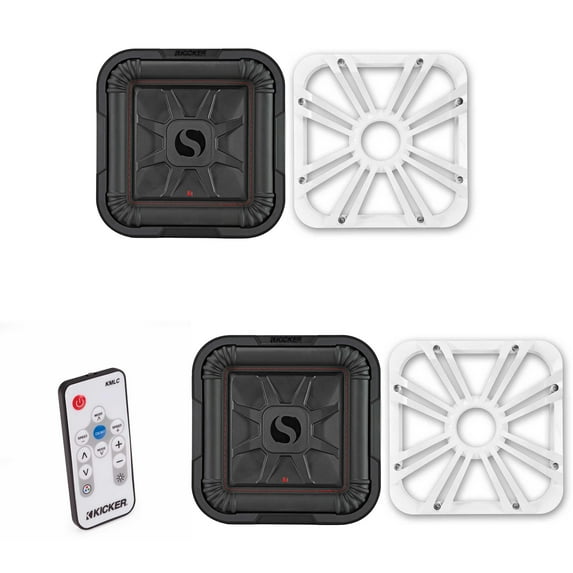 Kicker (2) 46L7T104 L7T L7-Thin 10-Inch (25cm) Subwoofer, Dual Voice ...