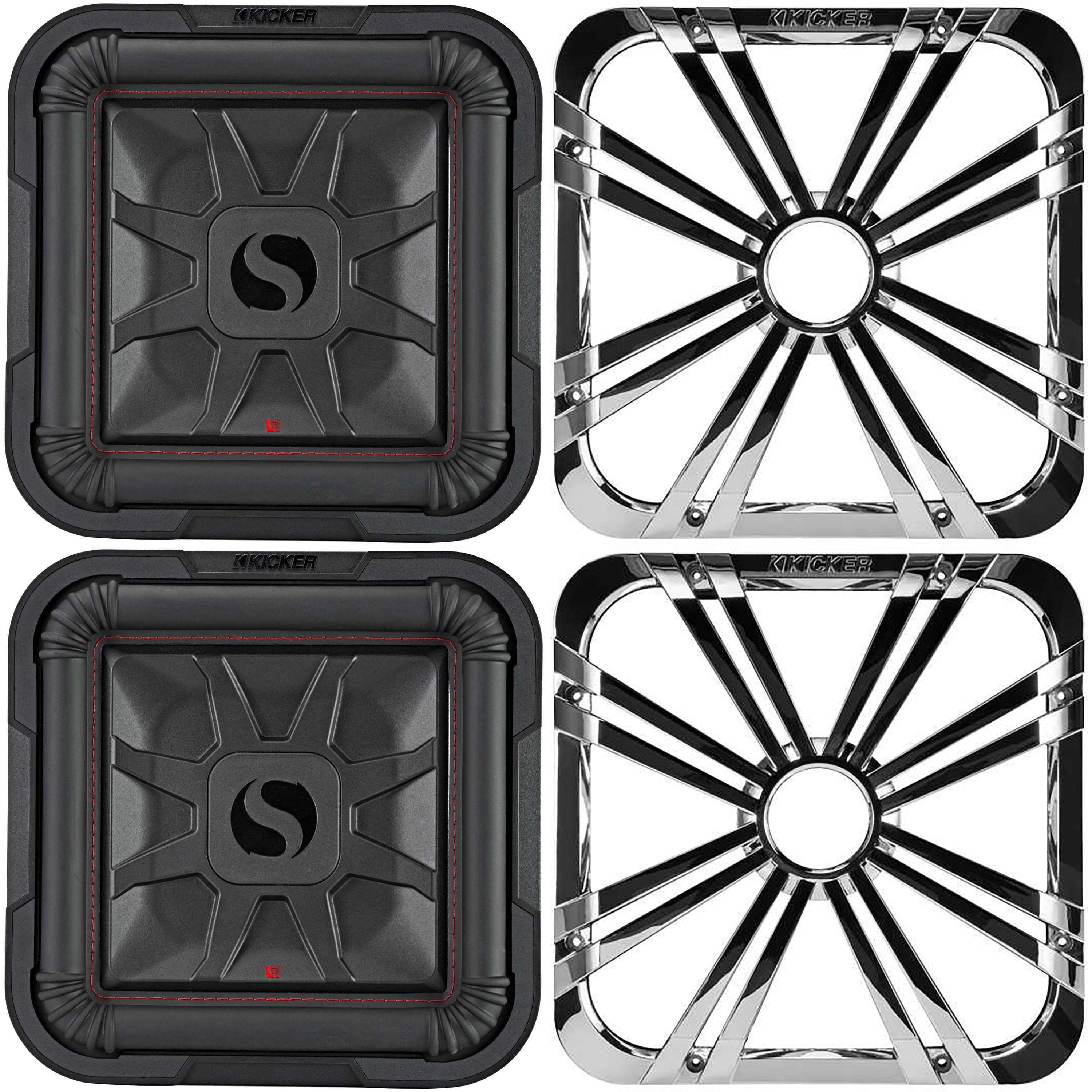 Kicker (2) 46L7T122 L7T L7-Thin 12-Inch (30cm) Subwoofer, Dual Voice ...