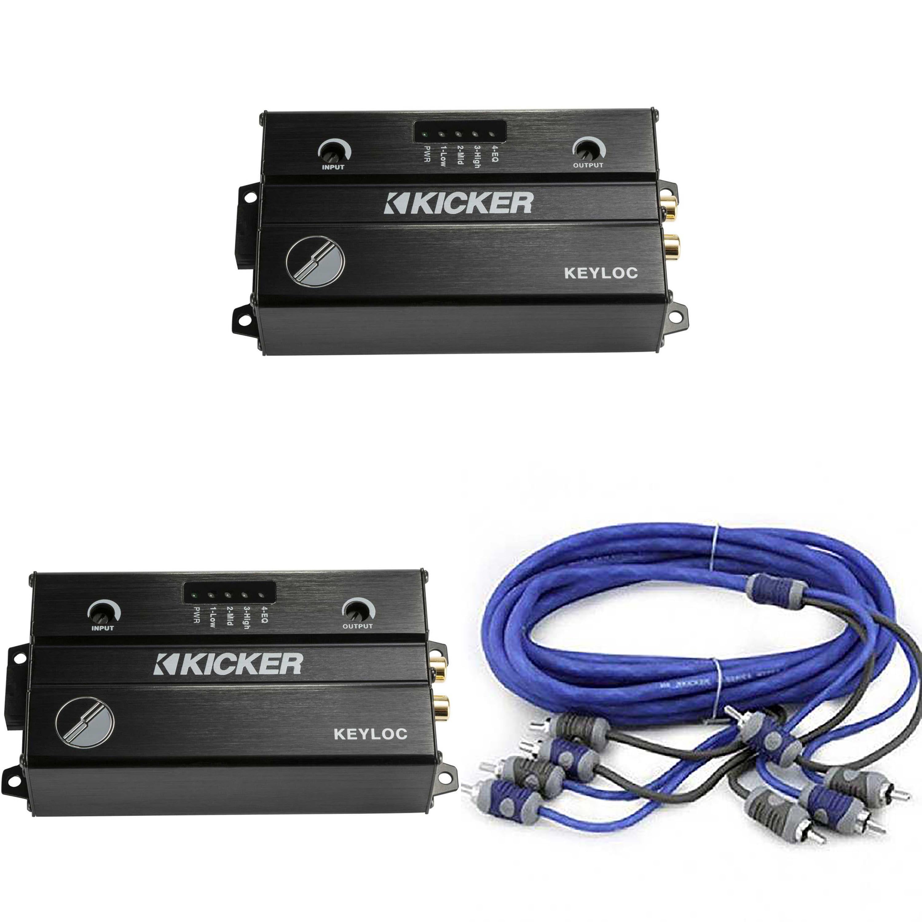 Kicker (2) 47KEYLOC Key Series Smart Powered Line-Out Converter ...