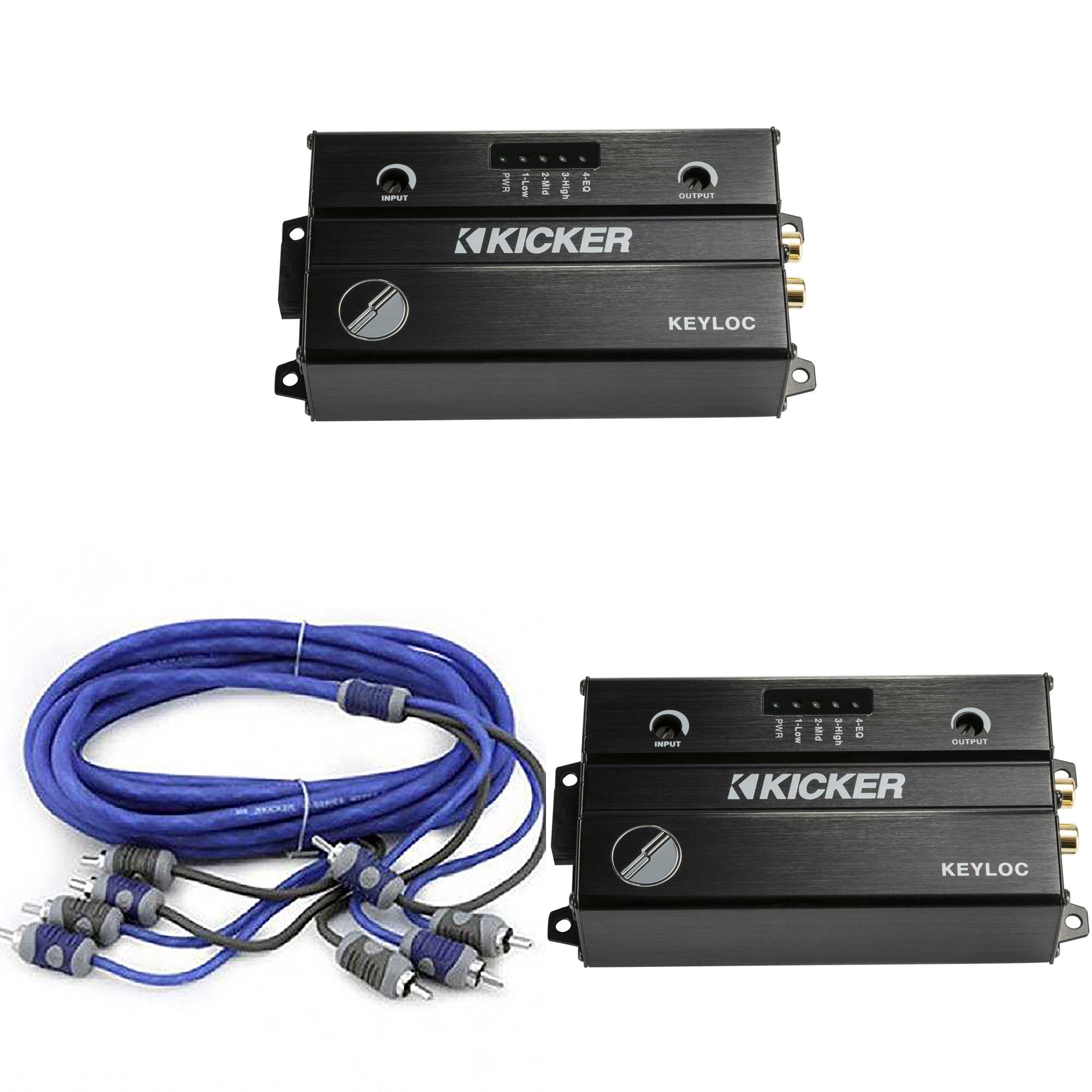 Kicker (2) 47KEYLOC Key Series Smart Powered Line-Out Converter ...