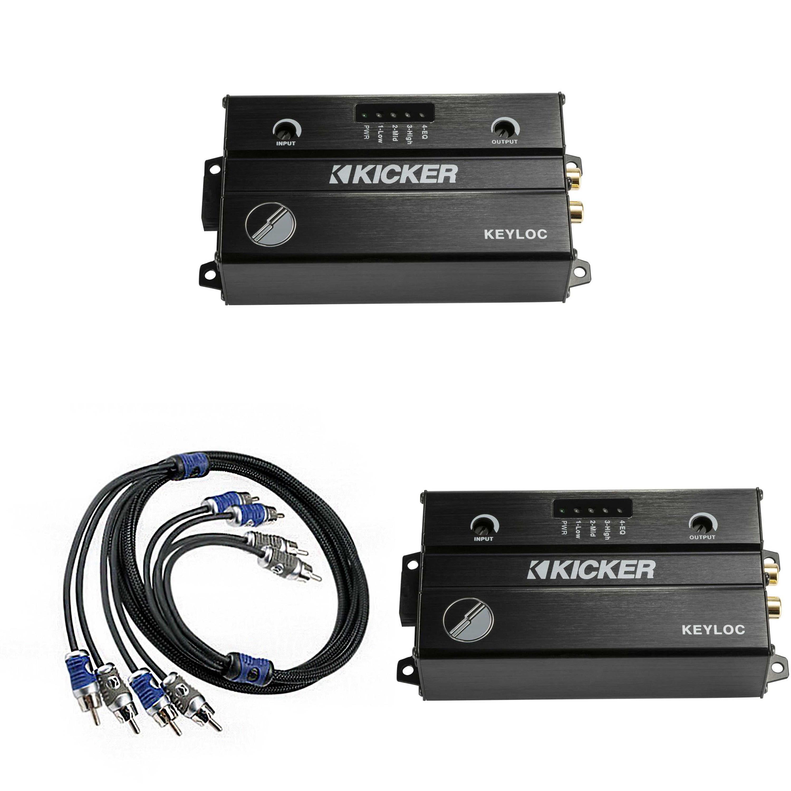Kicker (2) 47KEYLOC Key Series Smart Powered Line-Out Converter ...
