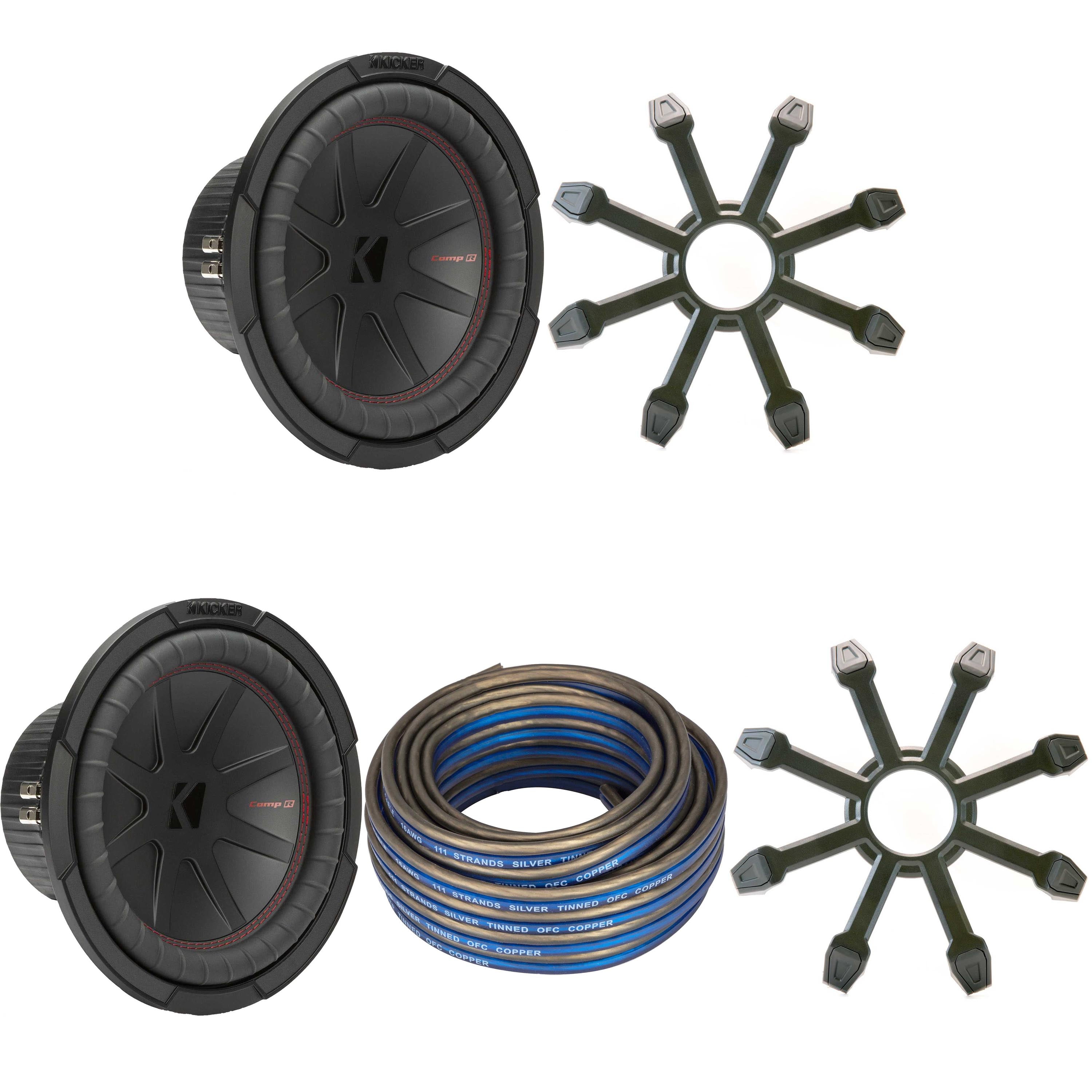 Kicker (2) 48CWR102 CompR 10" Subwoofer, DVC, 2-ohm - Includes Speaker ...