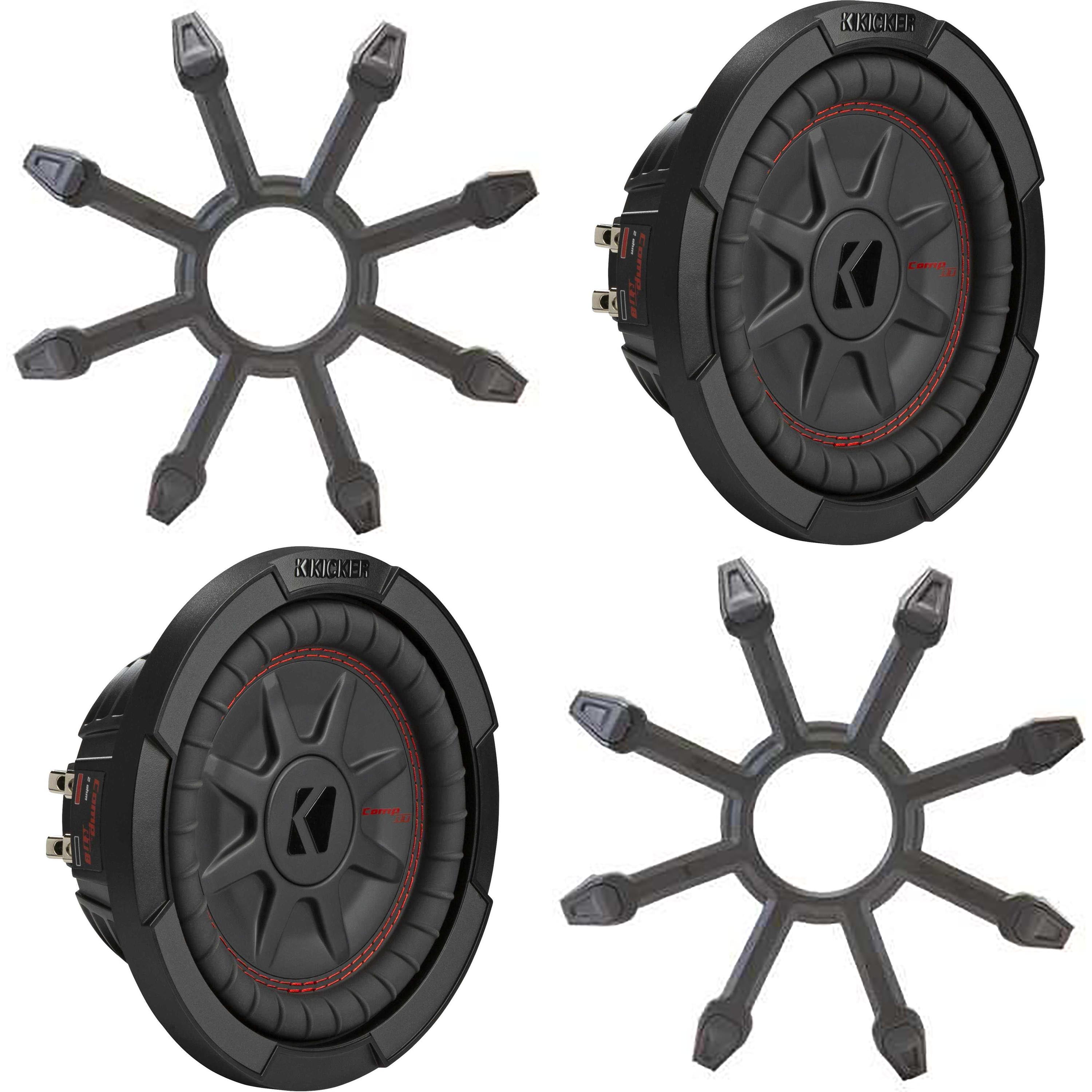 Kicker (2) 48CWRT82 CompRT 8" Subwoofer, DVC, 2-ohm - Includes Grill ...