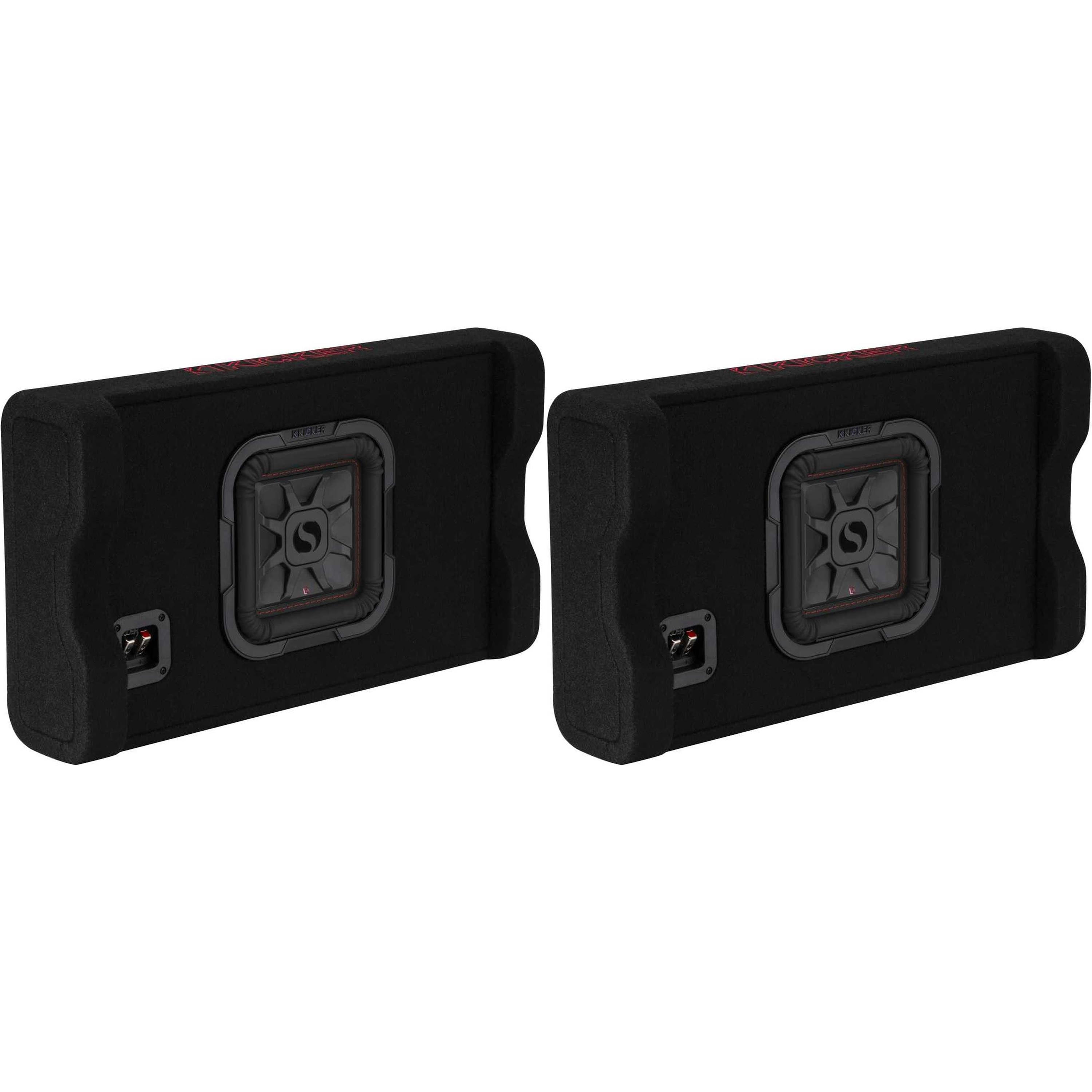 Kicker (2) 49L7TDF82 Down-Firing 8" L7T 2-Ohm Subwoofer Enclosure Bundle - Walmart.com