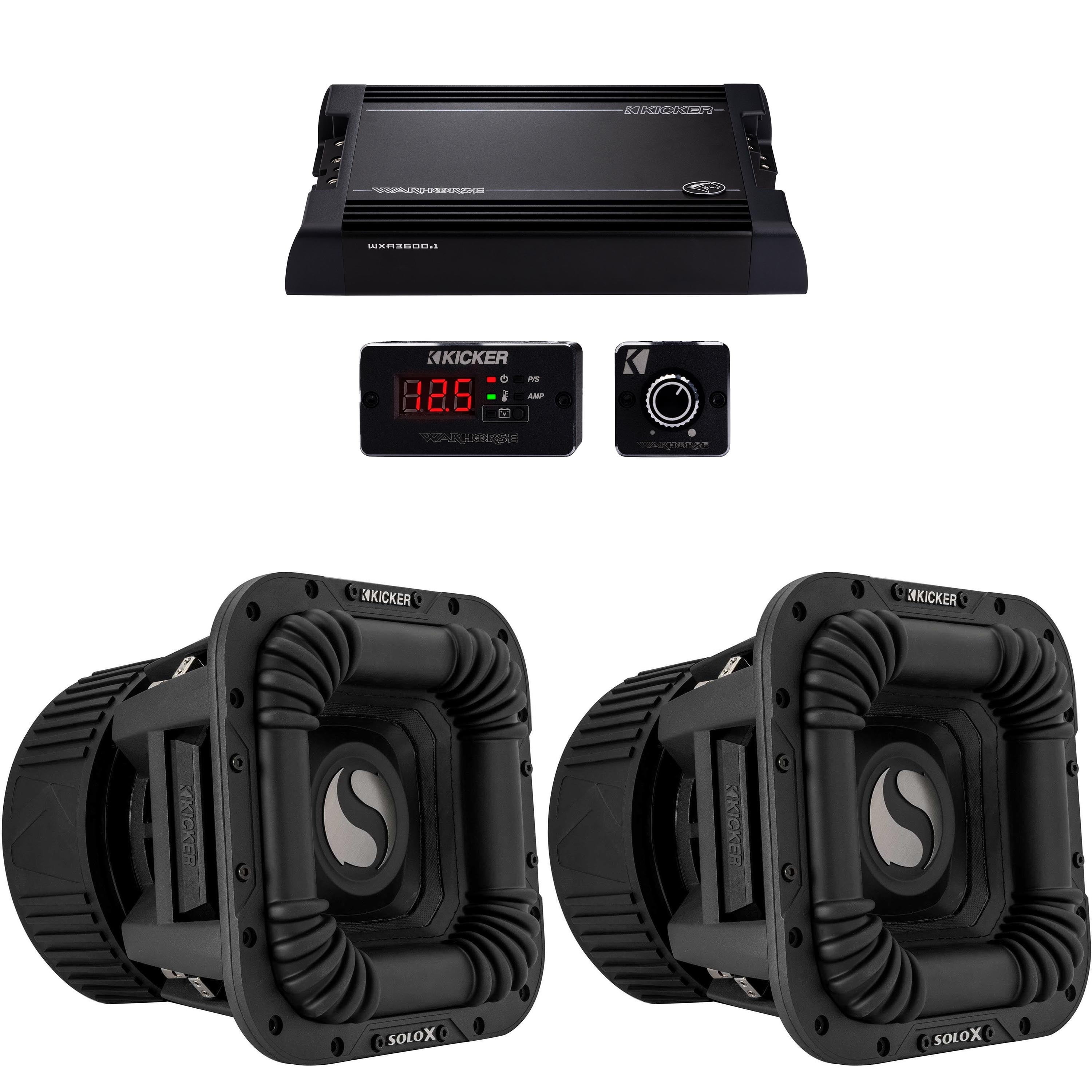 Kicker (2) 49L7X101 - SoloX L7X 10-Inch & WXA3600.1 Warhorse Mono ...