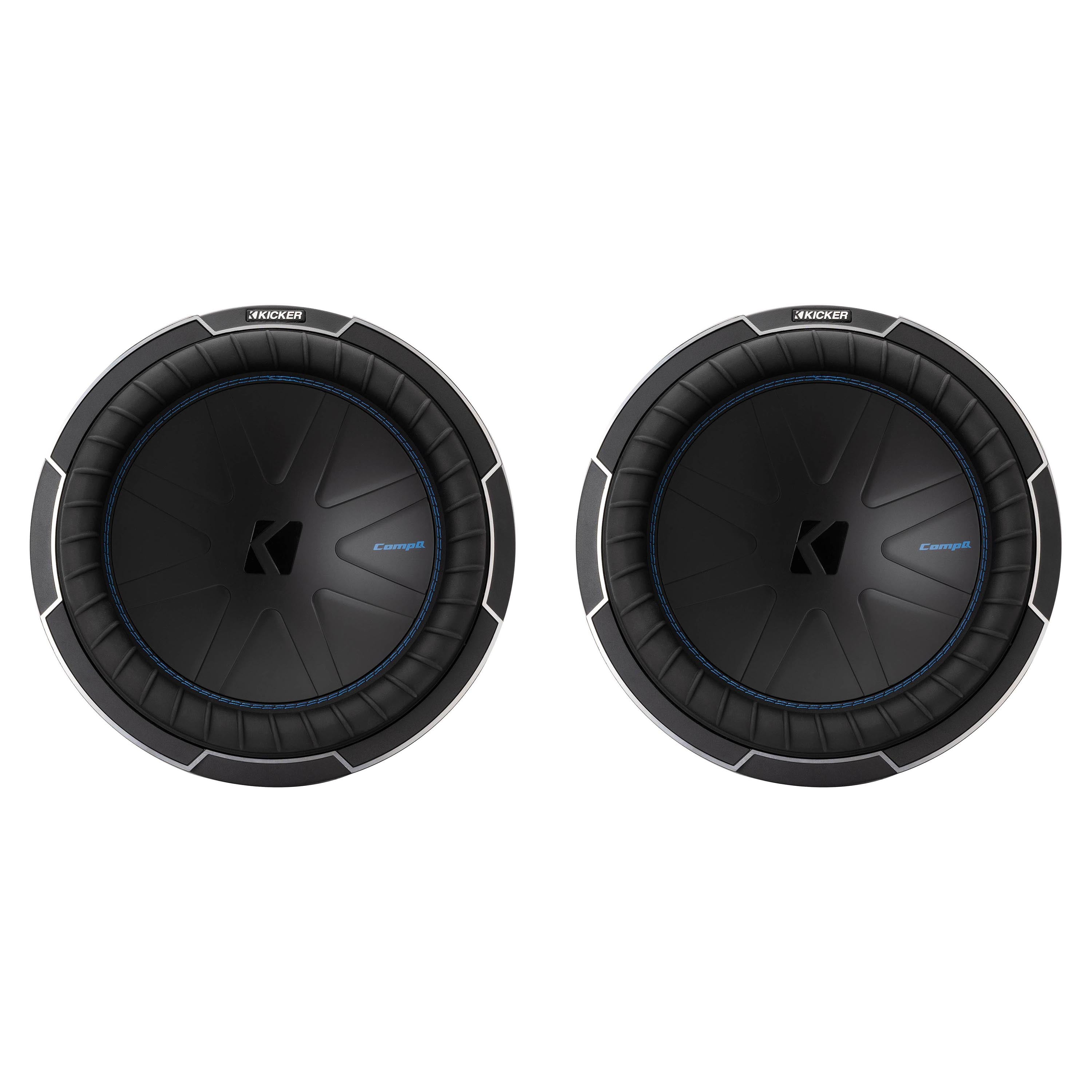 Kicker (2) 51CWQ124 CompQ Q-Class 12" Subwoofer, Dual 4-Ohm - Walmart.com