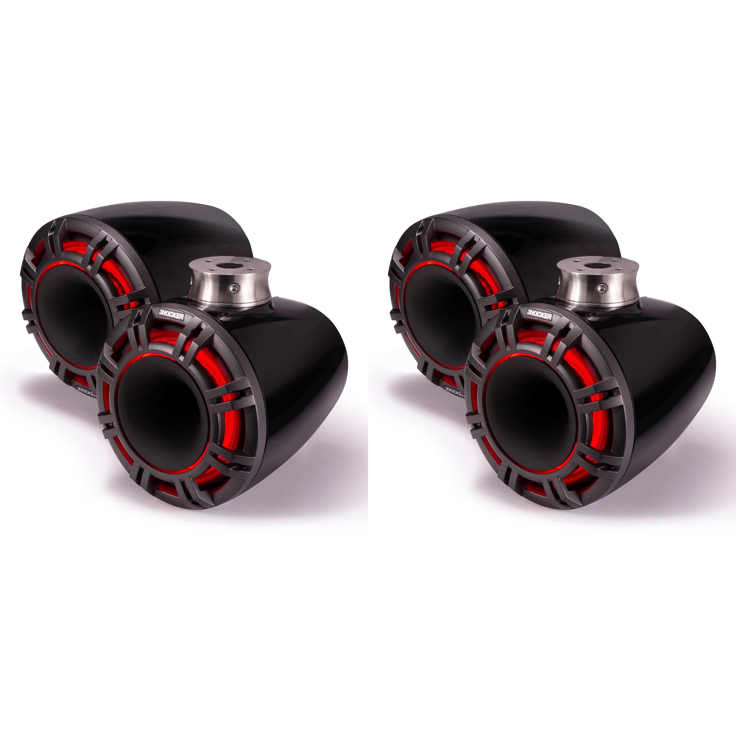 Kicker (2 Pair ) 47KMFC11 11" Black Horn-Loaded Tower Speakers with ...