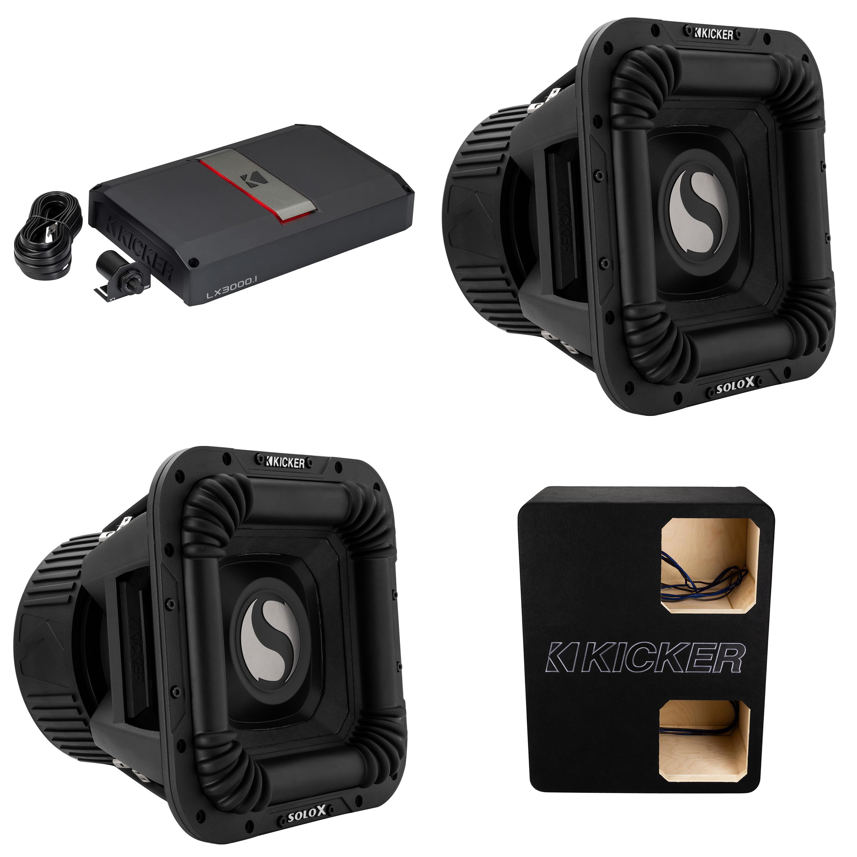 Kicker (2) SOLOX & LX Amp Competition Bundle, (2) 49L7X122 12 ...